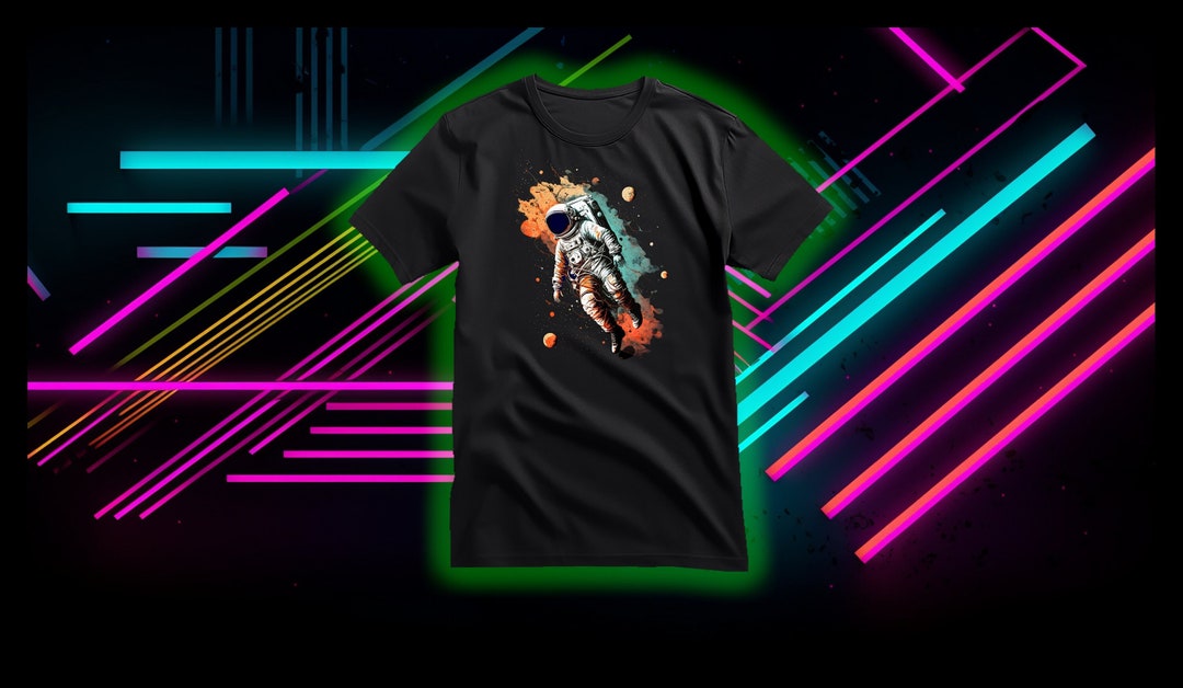 Cool Spaceman Floating Through the Cosmos Retro Astronaut - Etsy