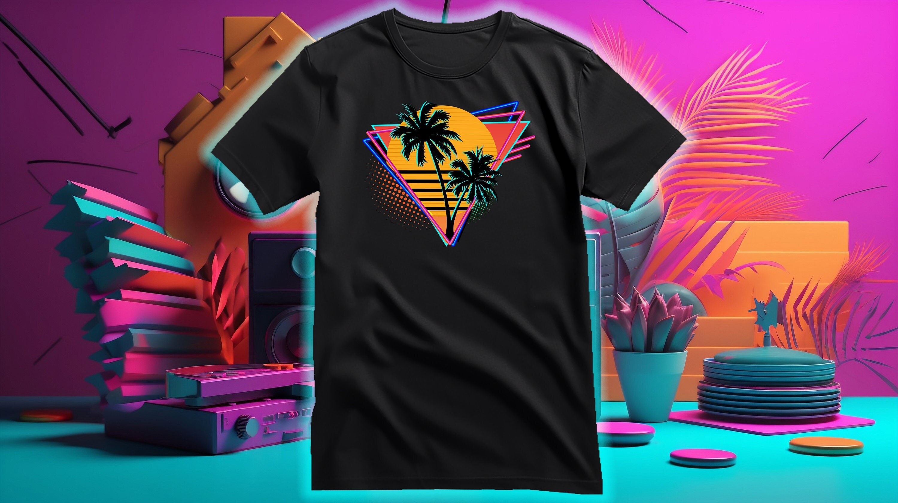 80s Retro Synthwave Inspired T-shirt - Etsy