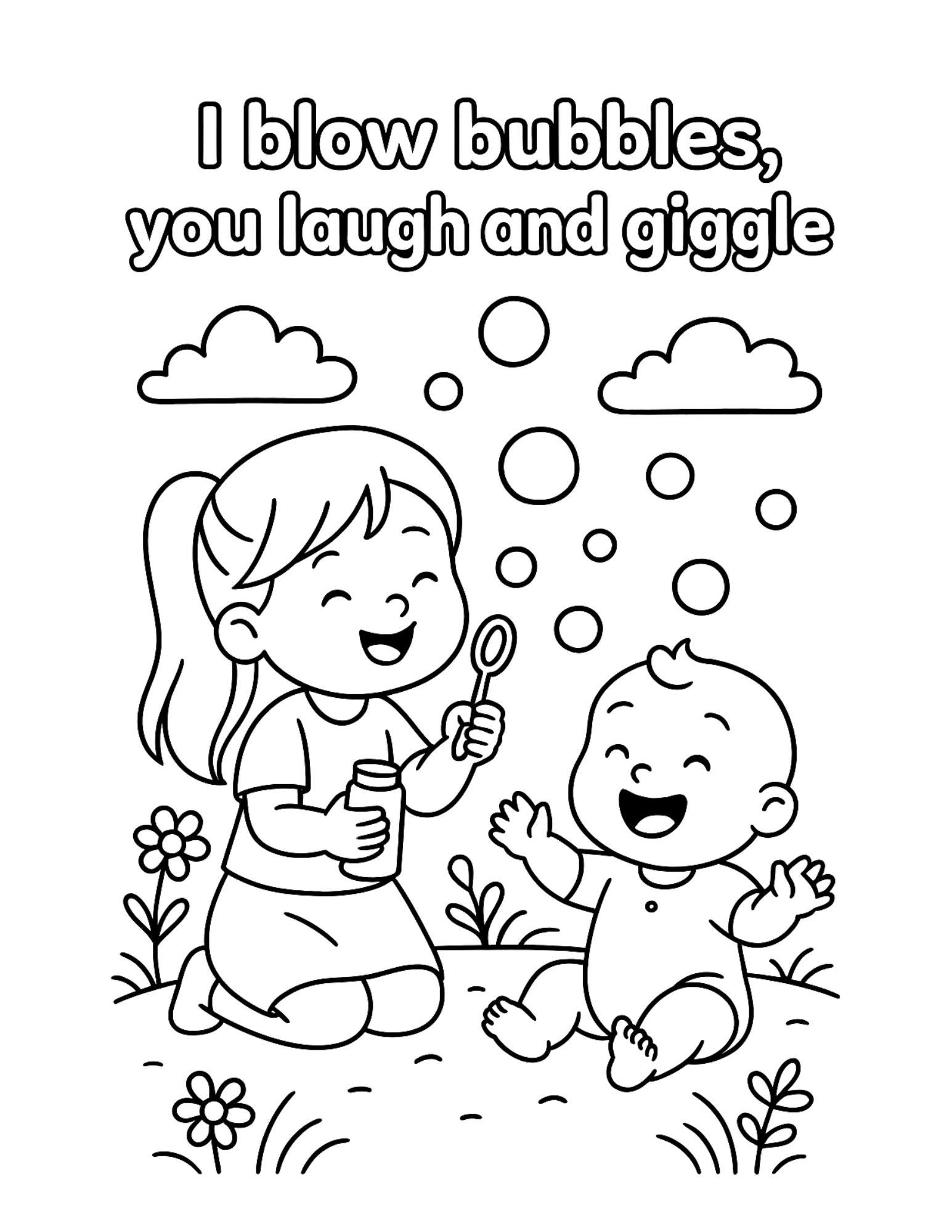 I Am a Big Sister Coloring and Storybook! Sibling Book New Baby is ...