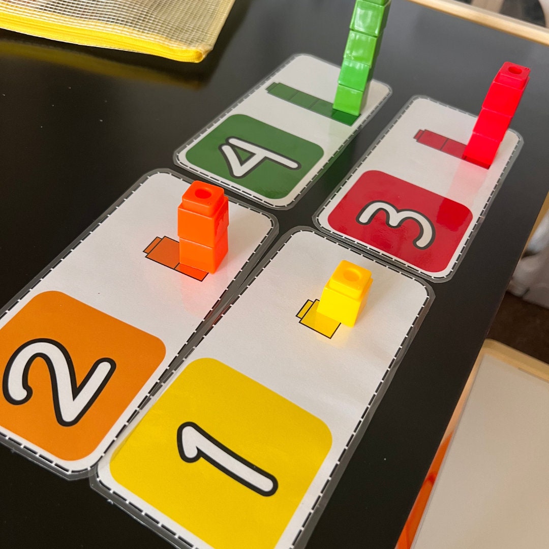 Number Flashcards 1- 10 Preschool Counting Bilingual Playdough Print ...