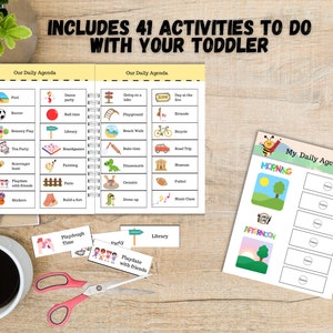 Daily Calendar + Cards for Kids Daily Agenda - Visual Chart Routine ...