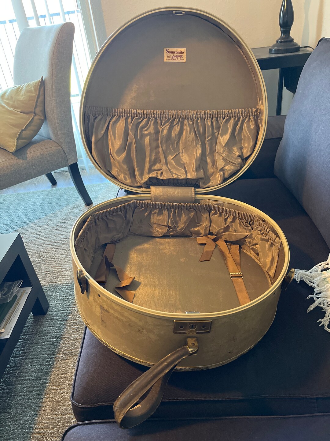 Rare Vintage 1950s Samsonite Cream Hat Box W/ Unopened Key - Etsy