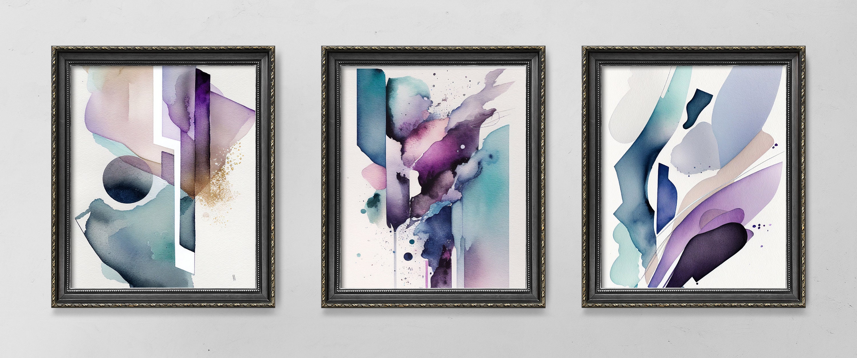 Abstract Watercolor Wall Art, Large Paintings, Colorful, Printable Art ...