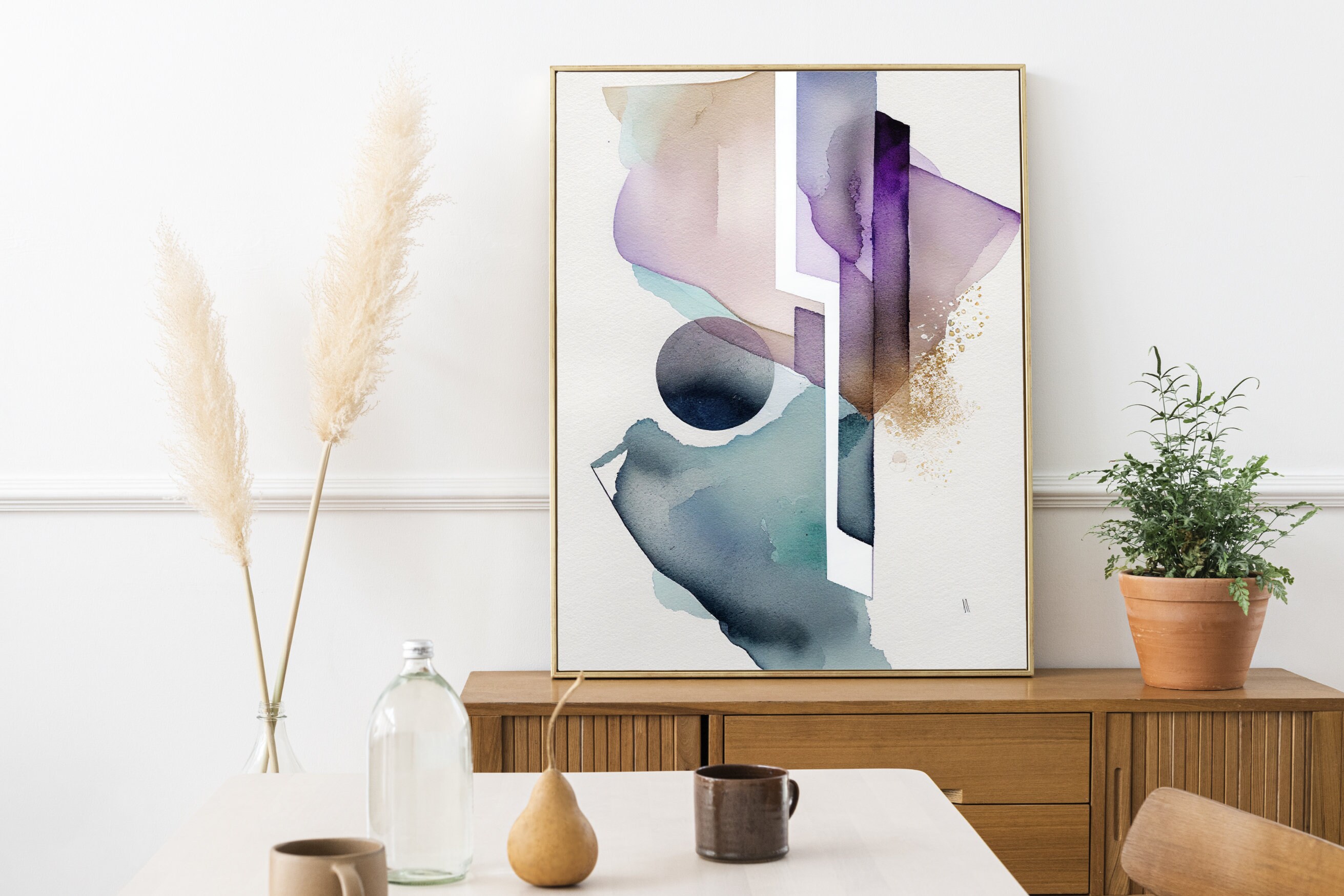 Abstract Watercolor Wall Art, Large Paintings, Colorful, Printable Art ...