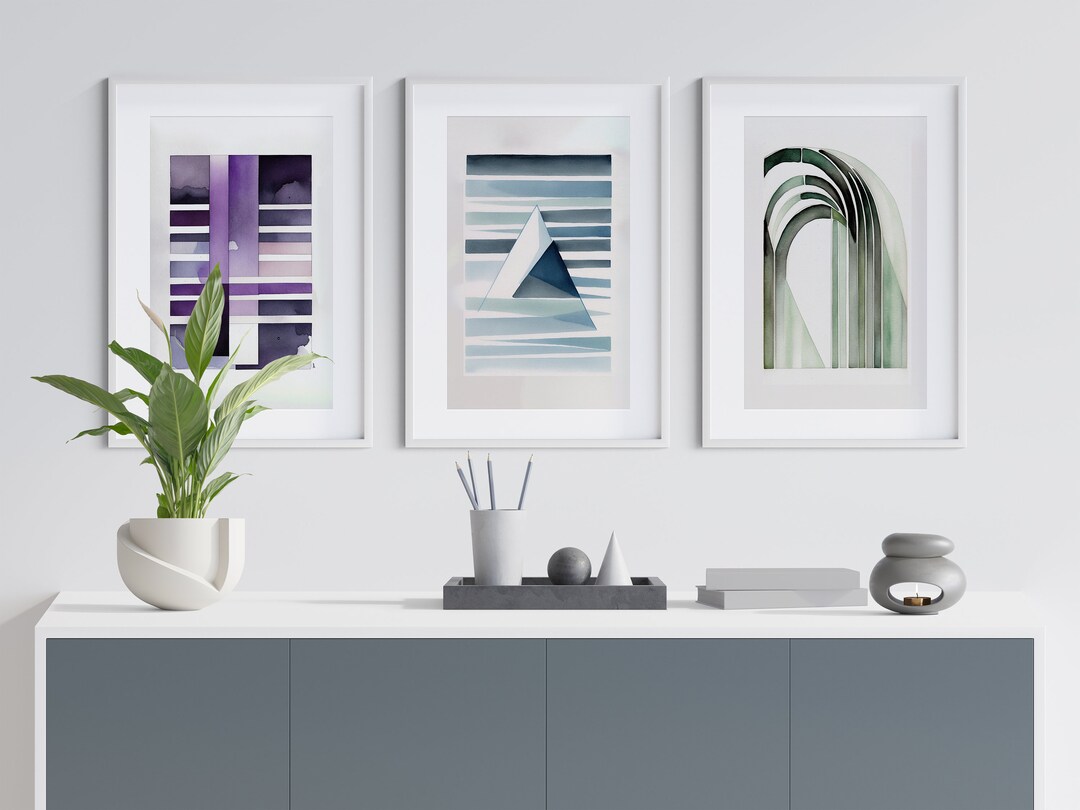 Set of 3 Downloadable Prints, Set of 3, Gallery Wall, Abstract Art ...