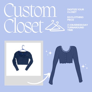 Custom Digital Closet - Etsy
