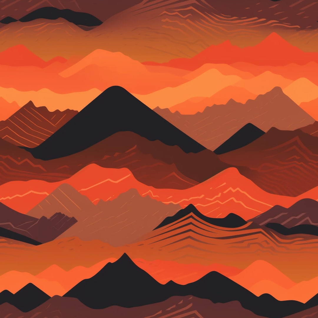 Sunset Mountain Range Pattern - Etsy