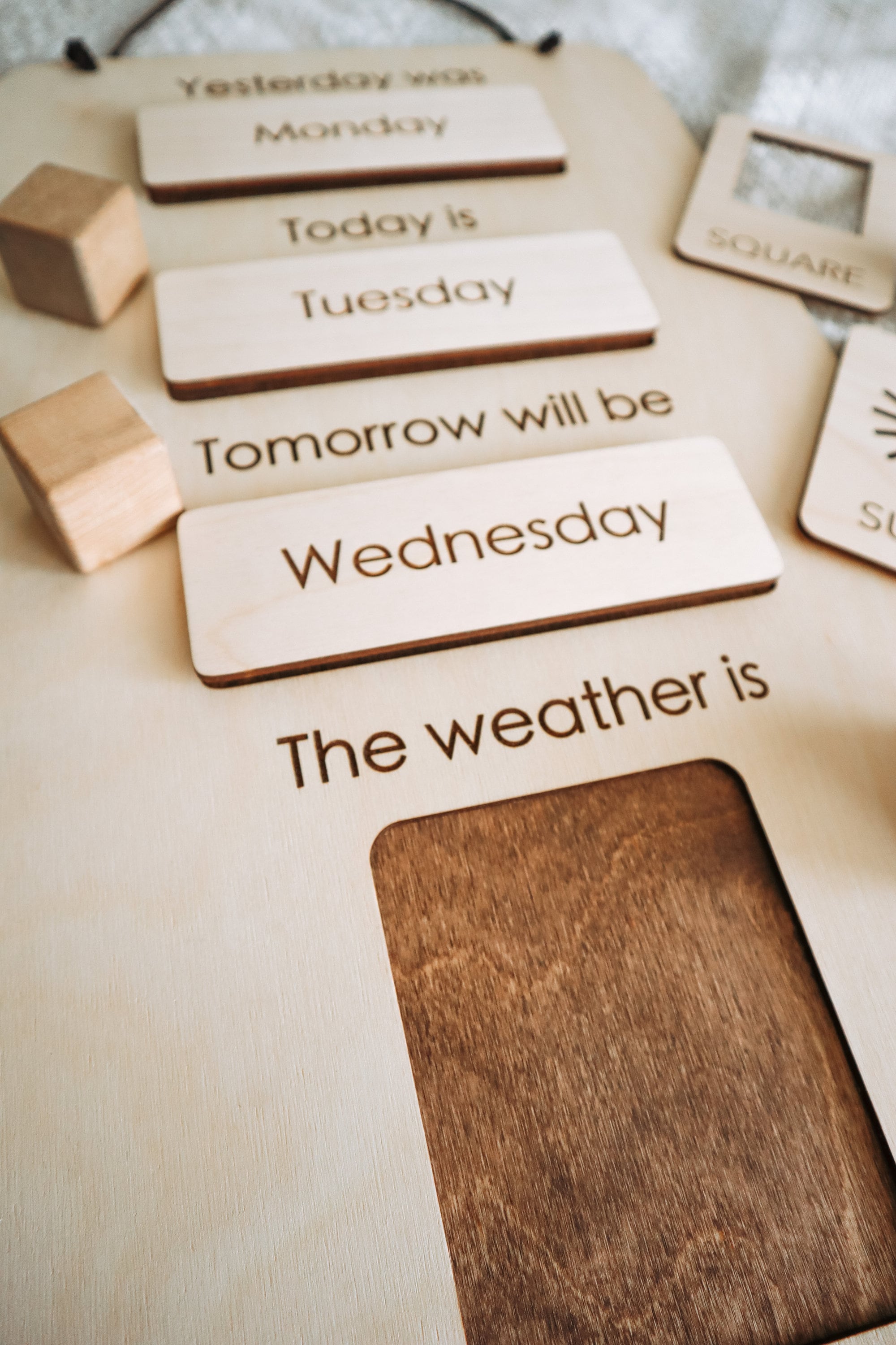 Montessori Wood Toys Montessori Learning Magnetic Calendar Wooden ...