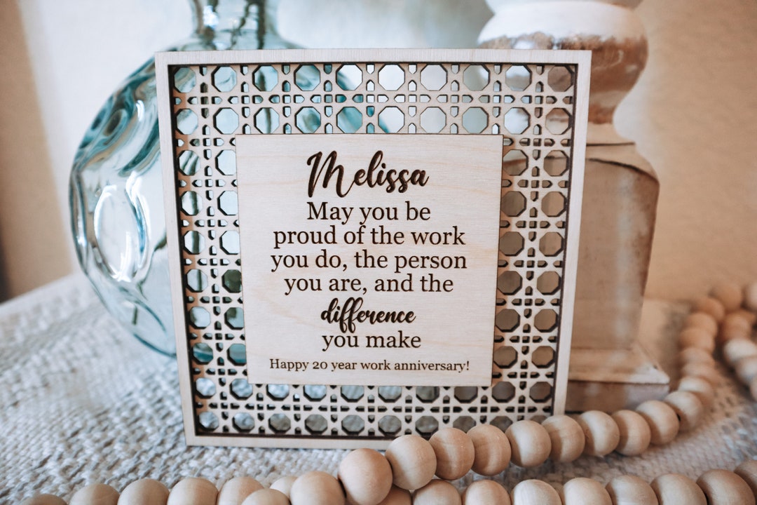 Custom Frame Happy Workiversary Gift Work Anniversary Gift Employee ...