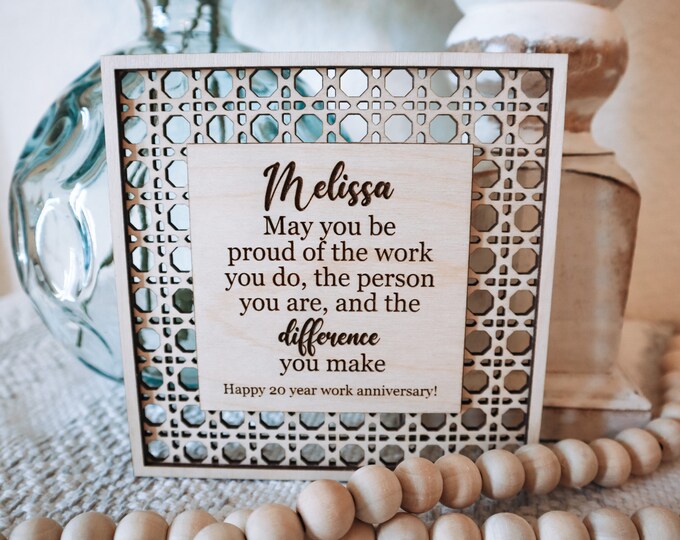 Custom Frame Happy Workiversary Gift Work Anniversary Gift Employee ...