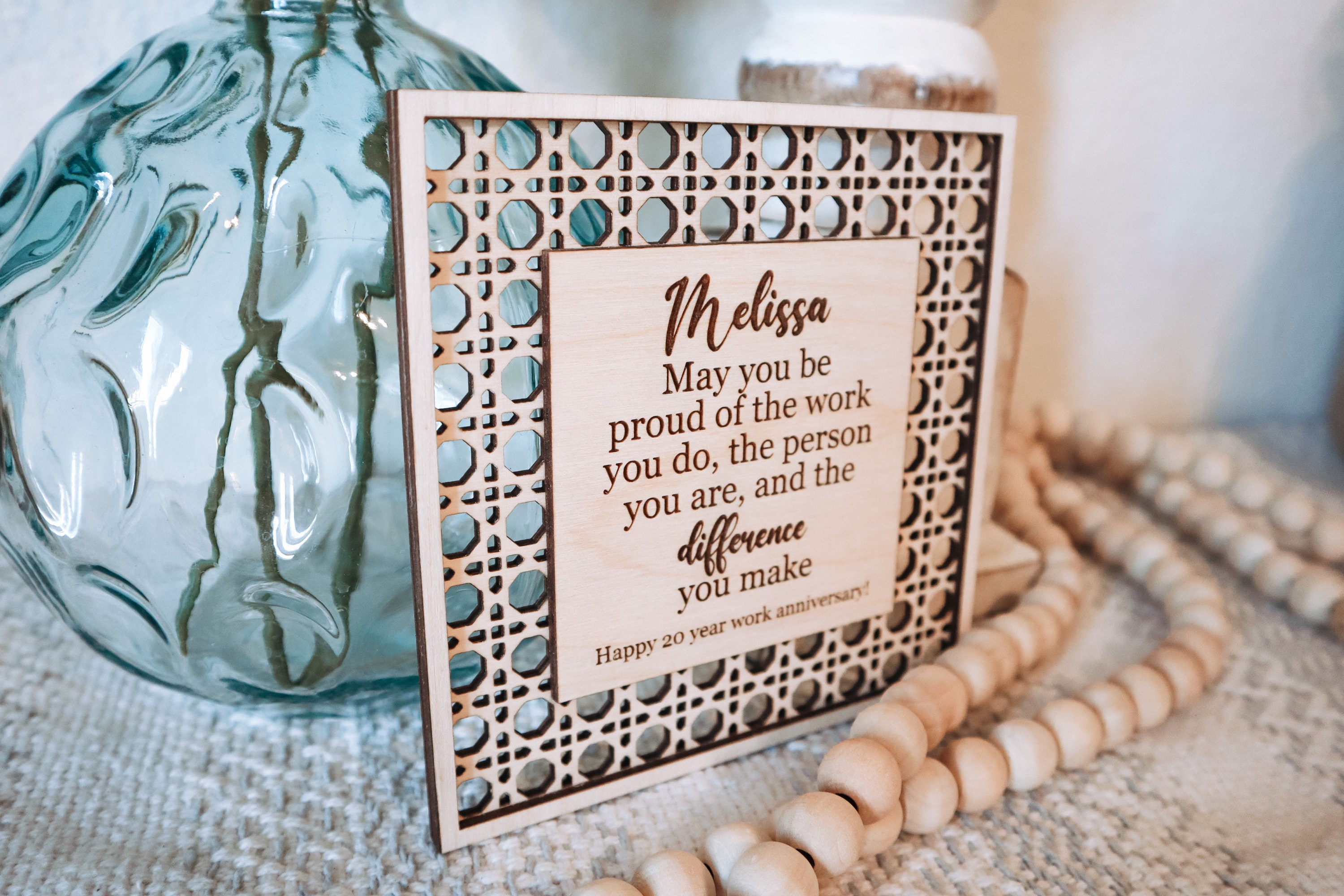 Custom Frame | Happy Workiversary Gift | Work Anniversary Gift ...