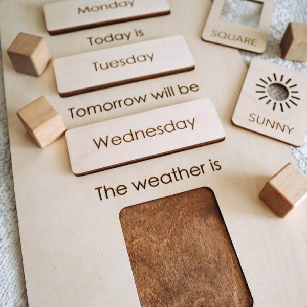 Montessori Calendar - Etsy