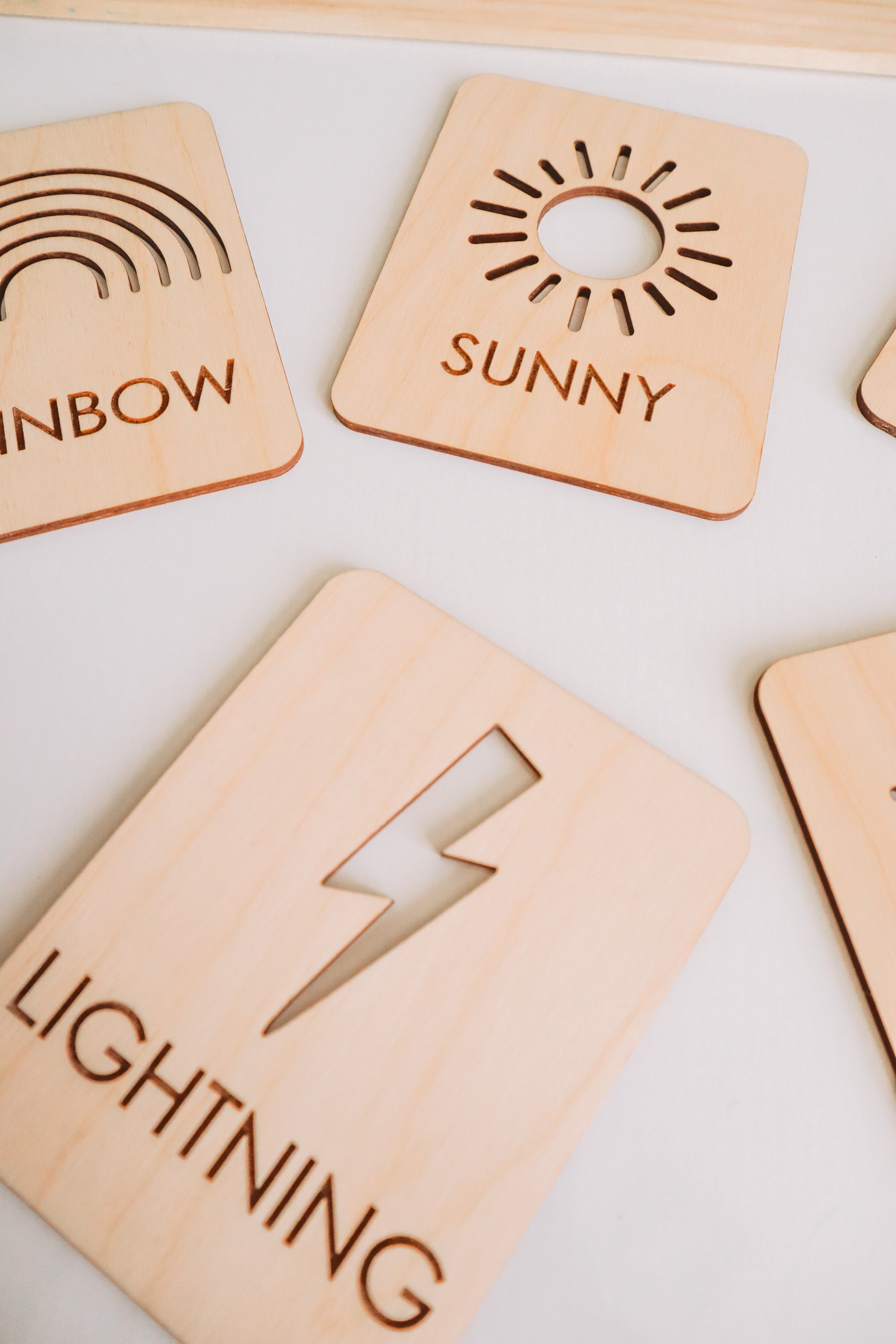 Montessori Wood Toys Montessori Learning Weather Flashcards Wooden ...