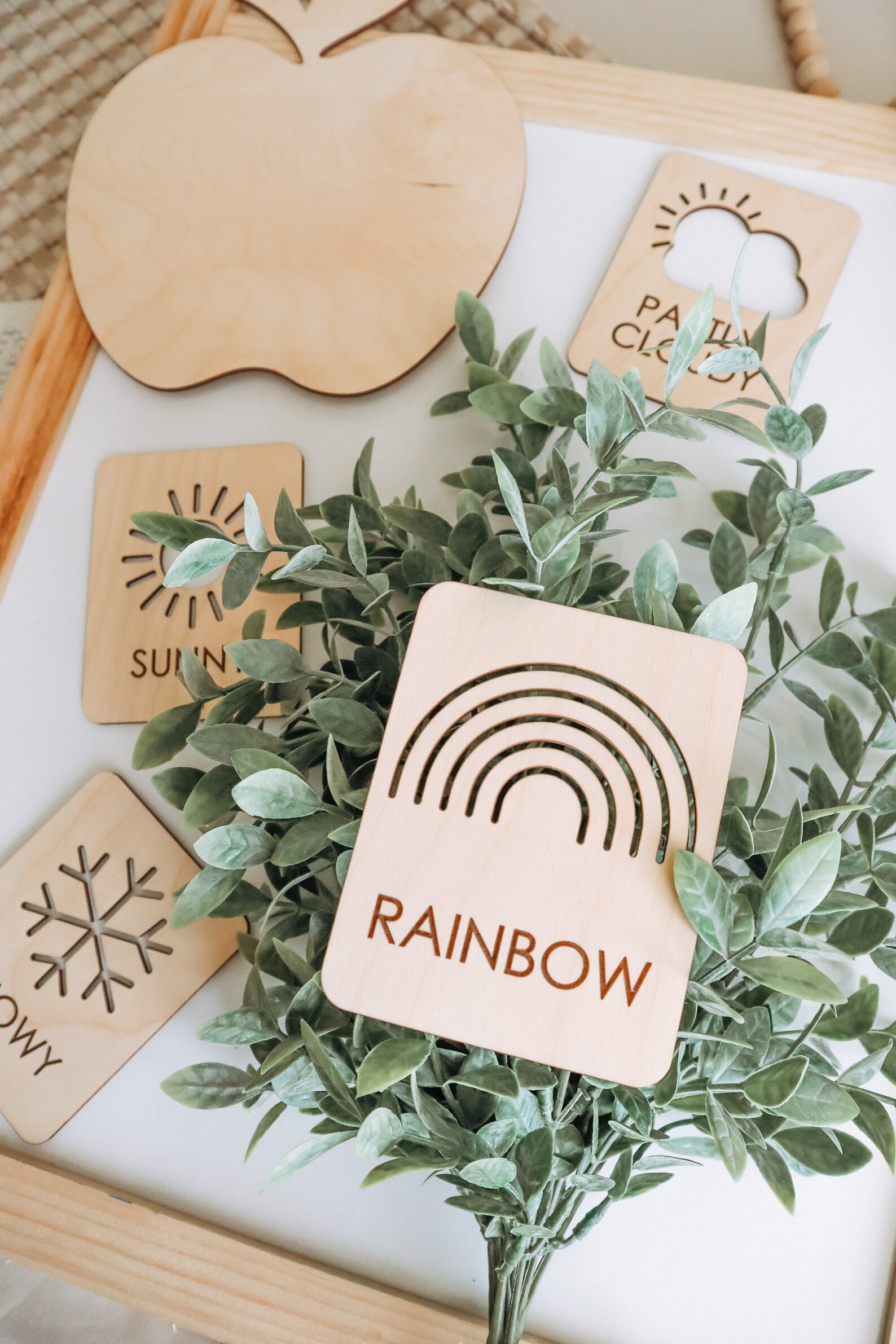 Montessori Wood Toys Montessori Learning Weather Flashcards Wooden ...