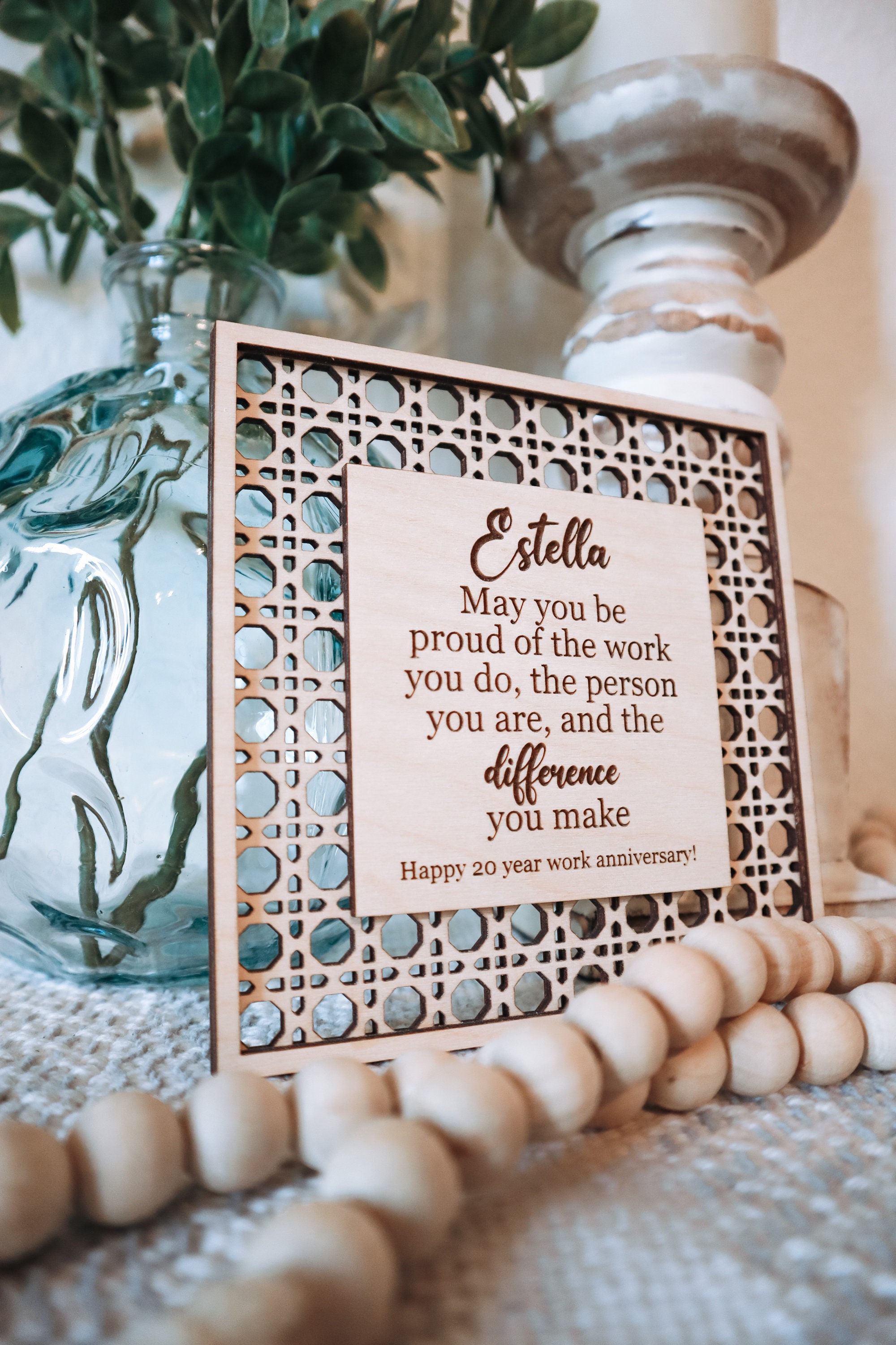 Custom Frame Happy Workiversary Gift Work Anniversary Gift Employee ...