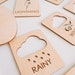 Montessori Weather Flashcards | Wood Learning Cards - Etsy