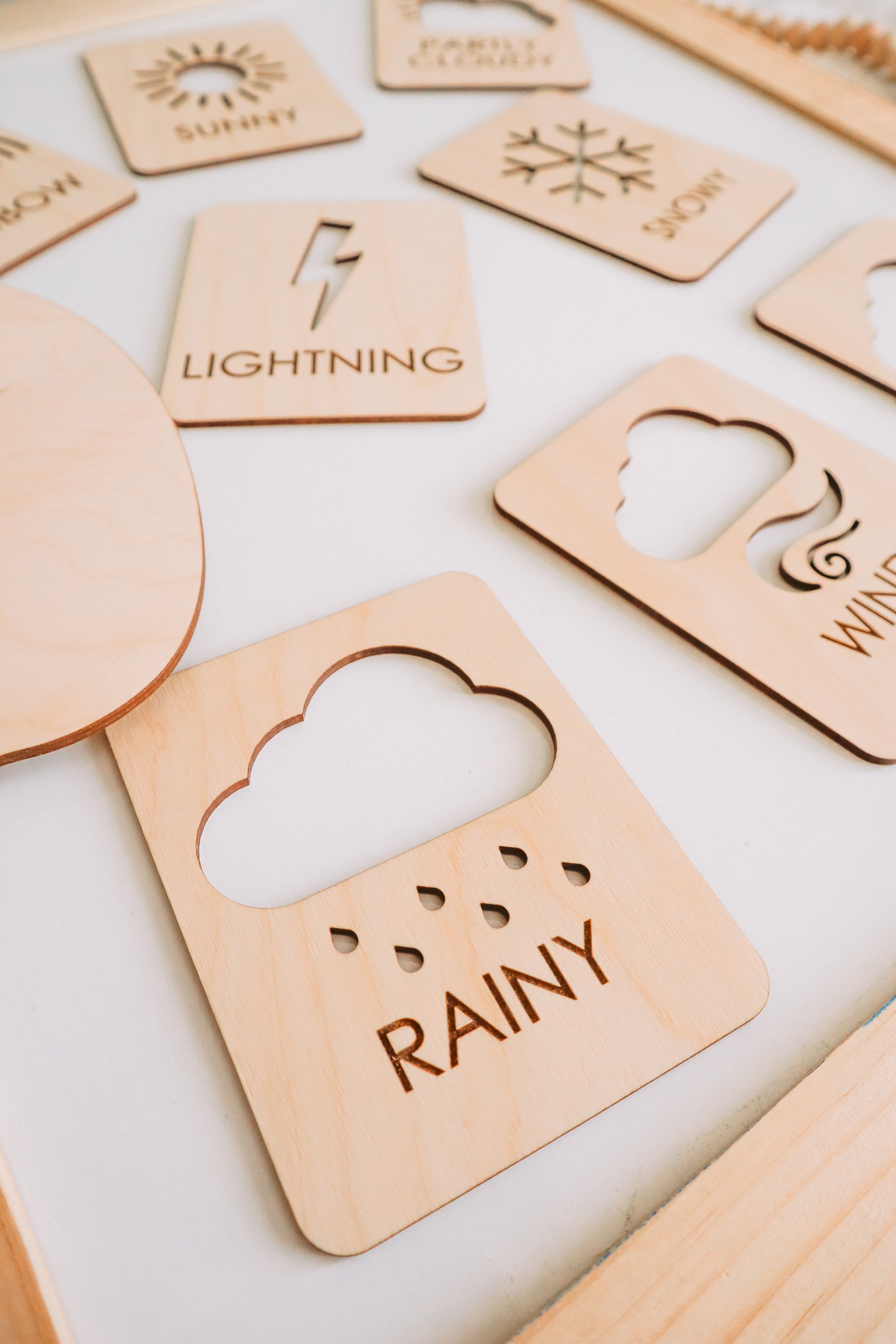 Montessori Wood Toys Montessori Learning Weather Flashcards Wooden ...