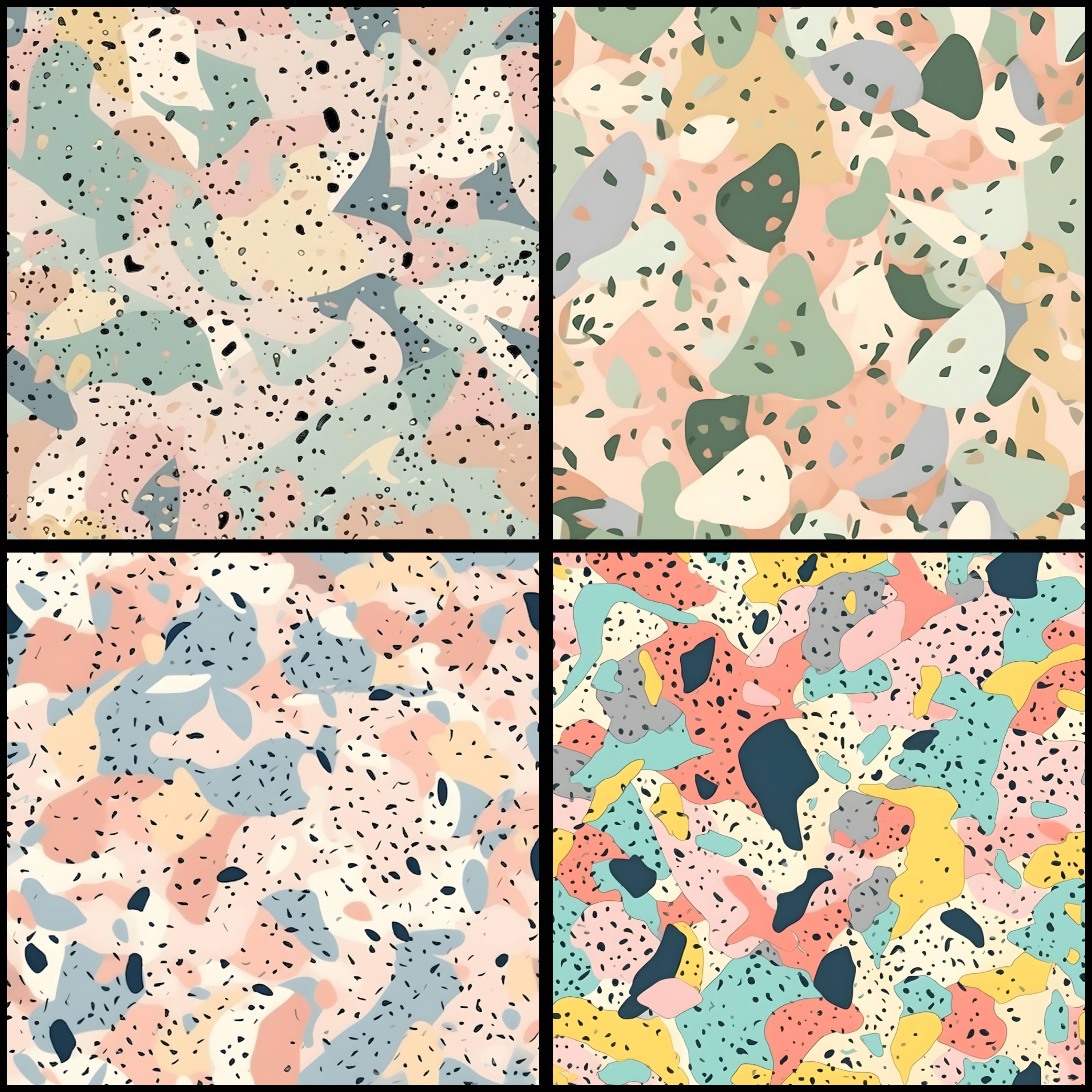 Digital Paper Terrazzo Pattern Instant Download Seamless Digital ...