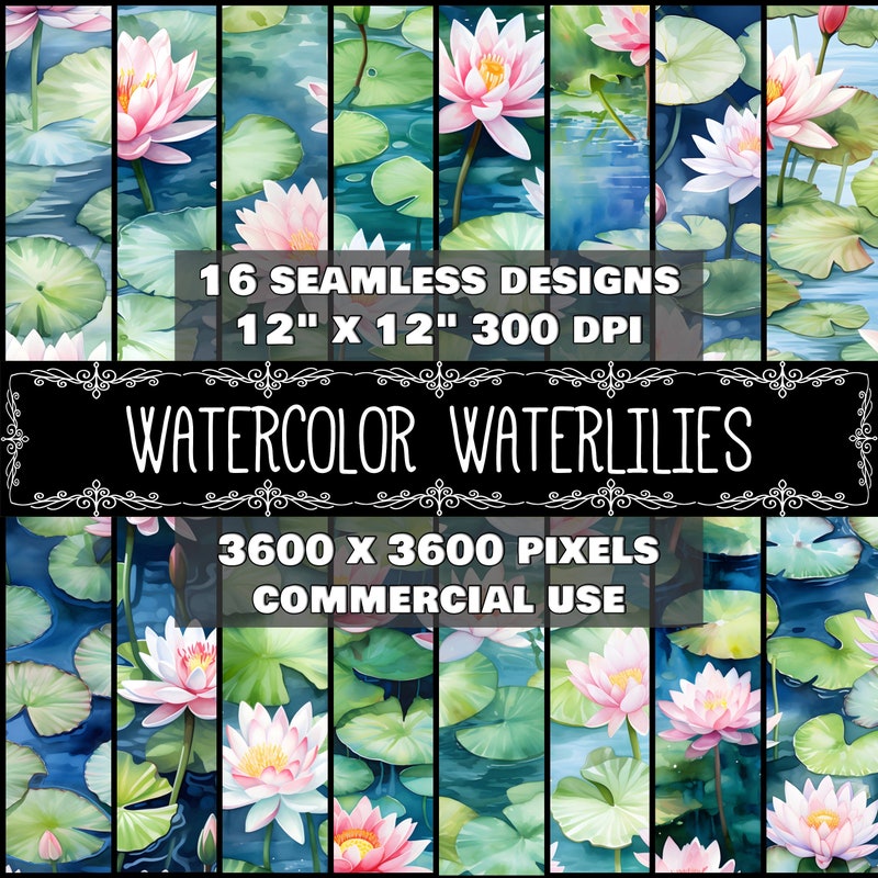 Water Lily Design - Etsy