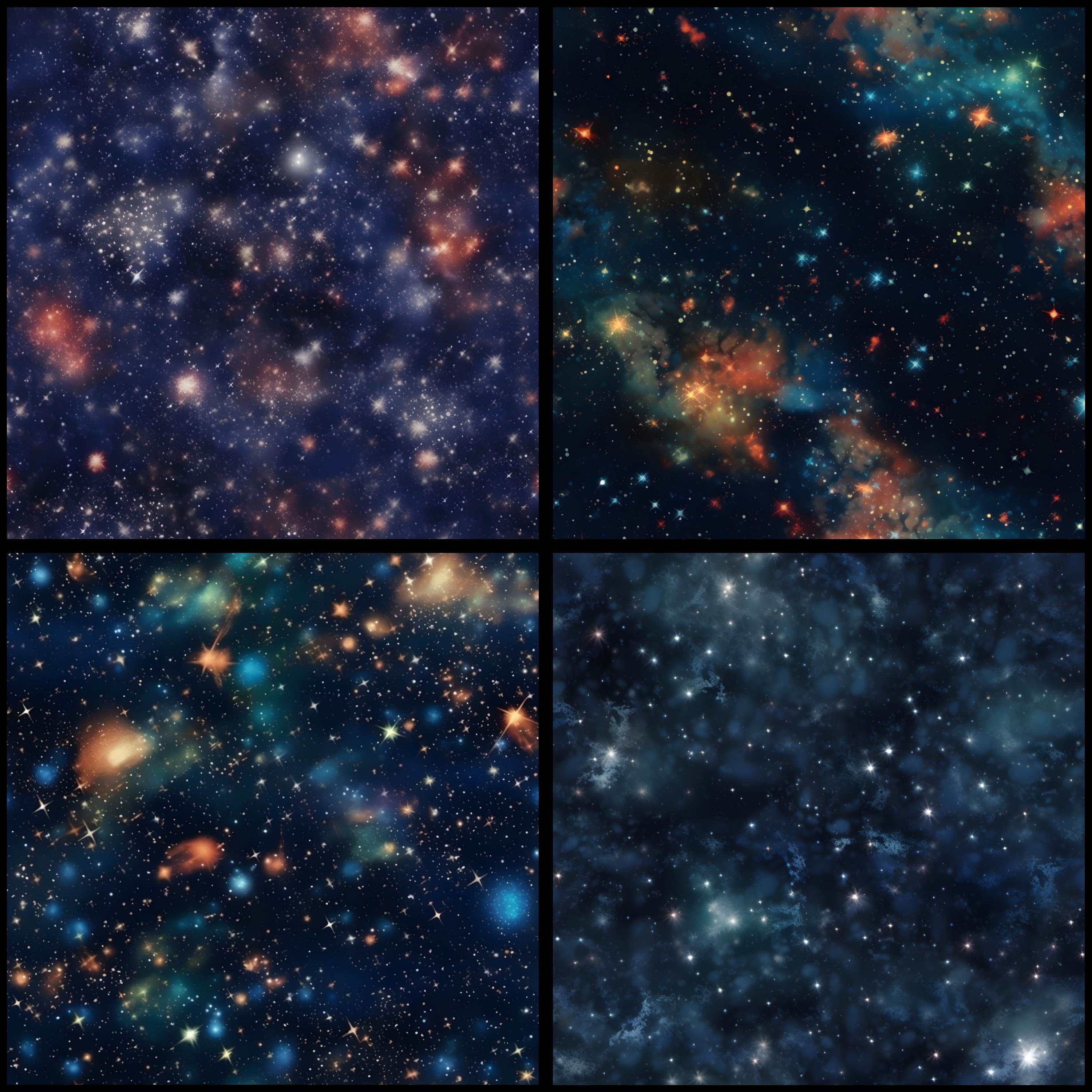 Digital Paper Star Pattern Instant Download Seamless Digital Starry ...