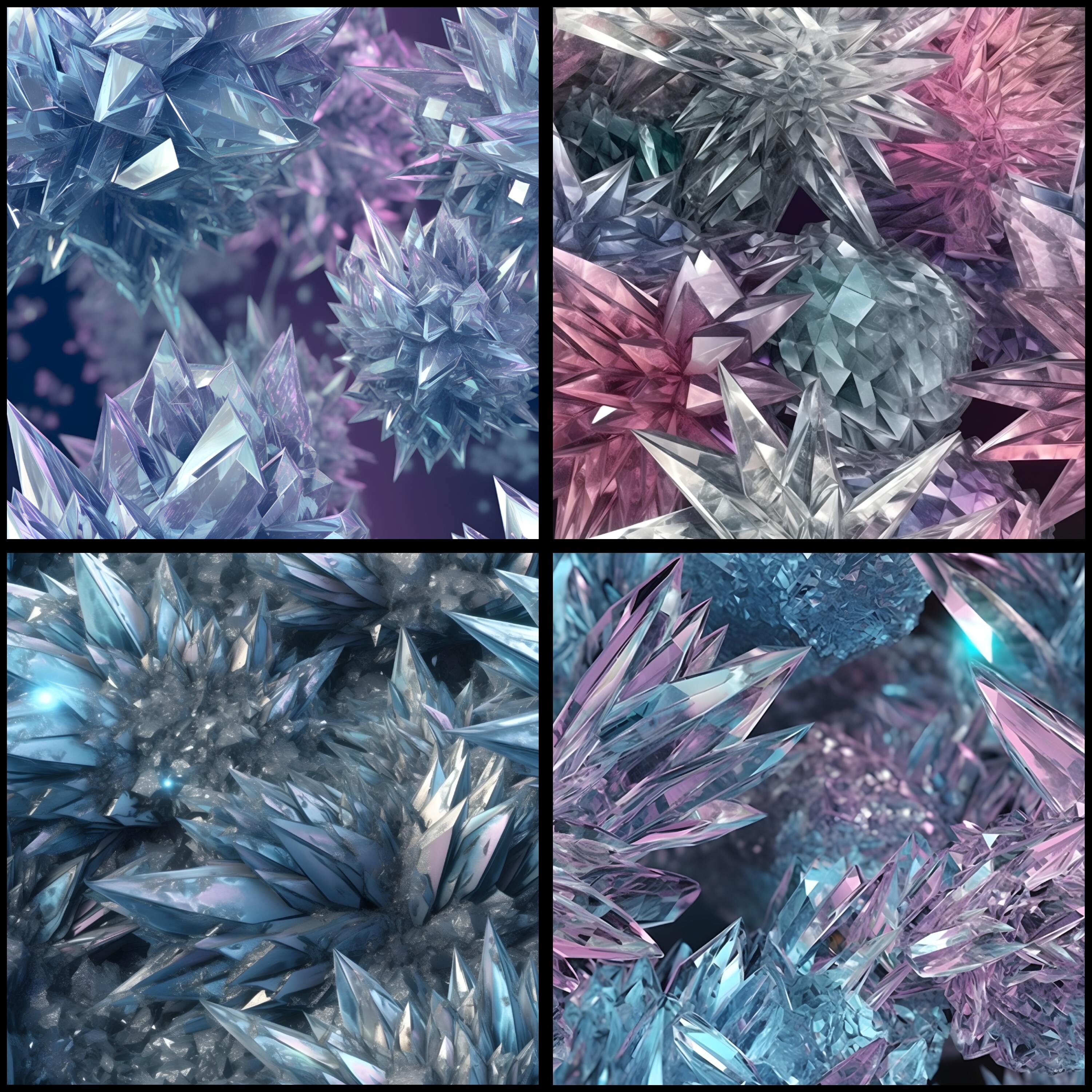 Digital Paper Ice Crystal Pattern Instant Download Seamless Digital Ice ...