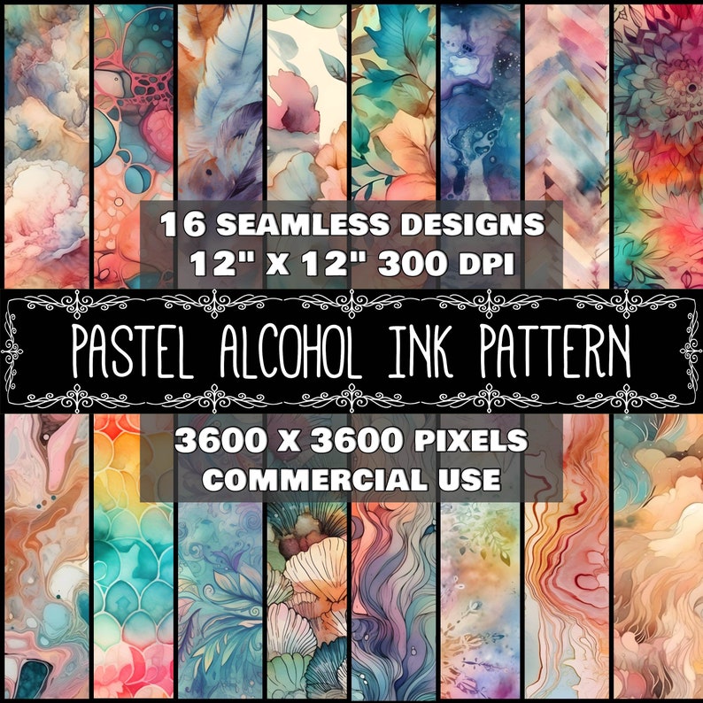 Digital Paper Alcohol Ink Pattern Instant Download Seamless Digital ...