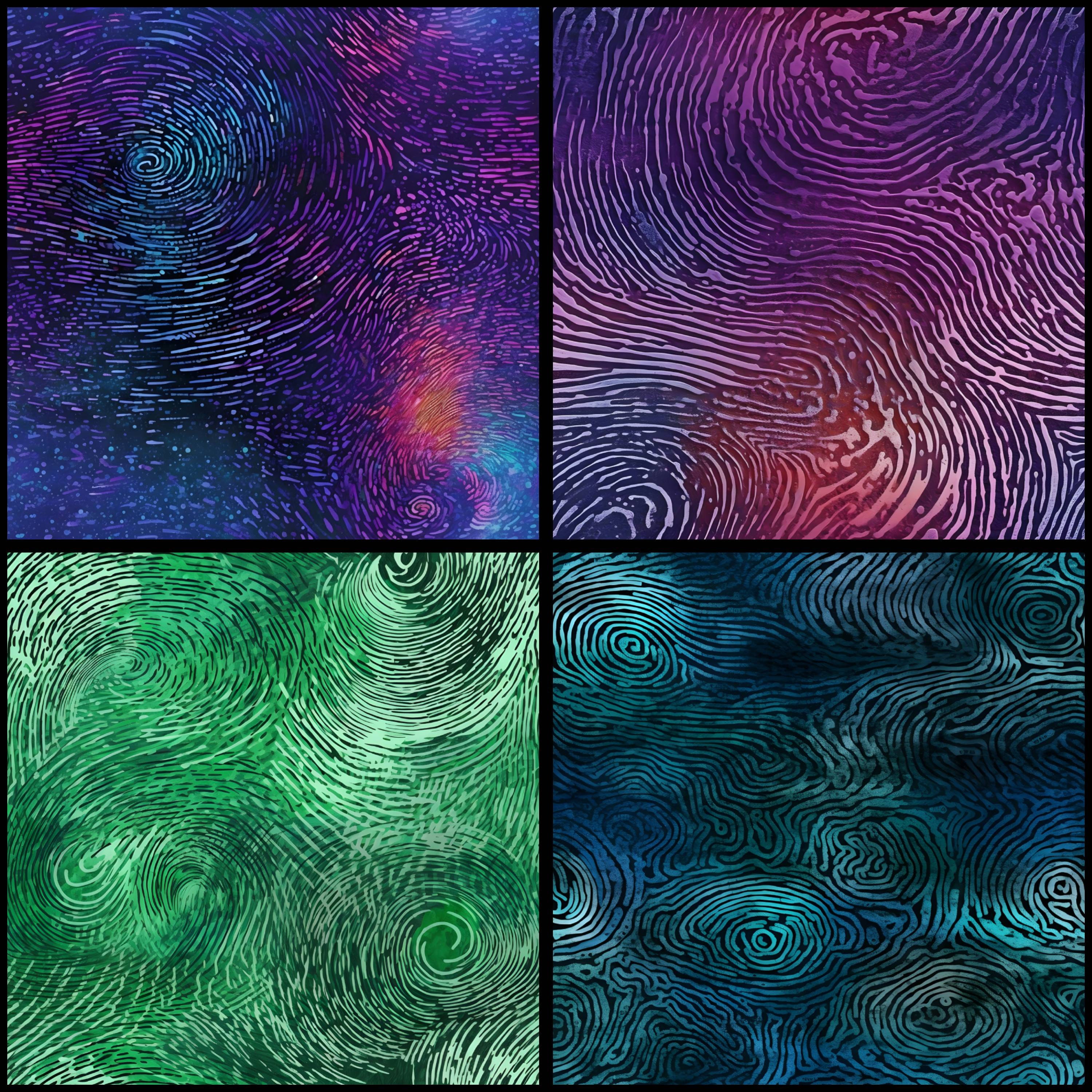 Digital Paper Fingerprints Pattern Instant Download Seamless Digital ...