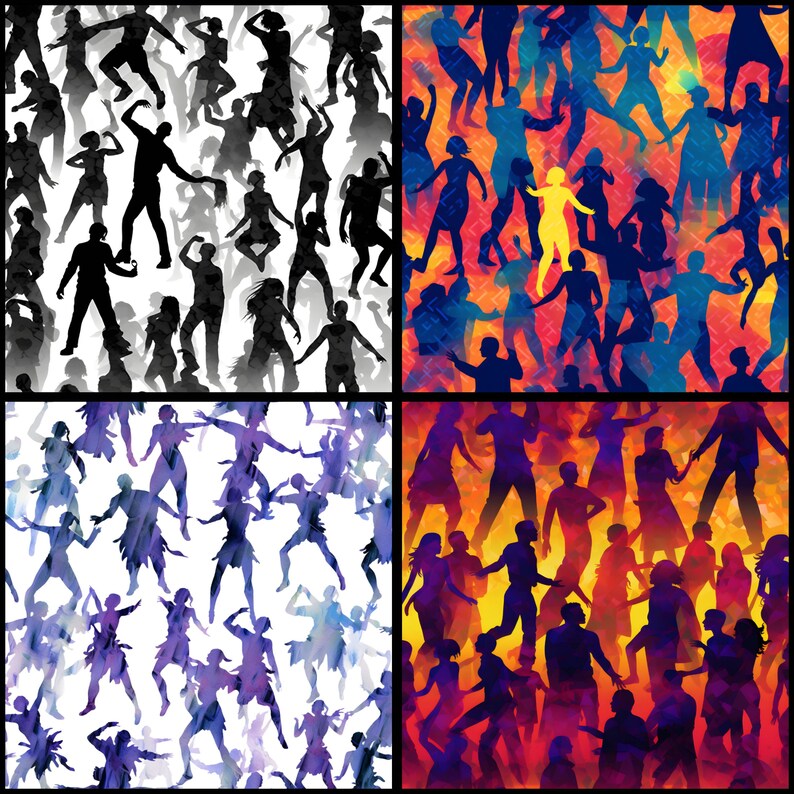 Digital Paper Dancer Pattern Instant Download Seamless Digital ...