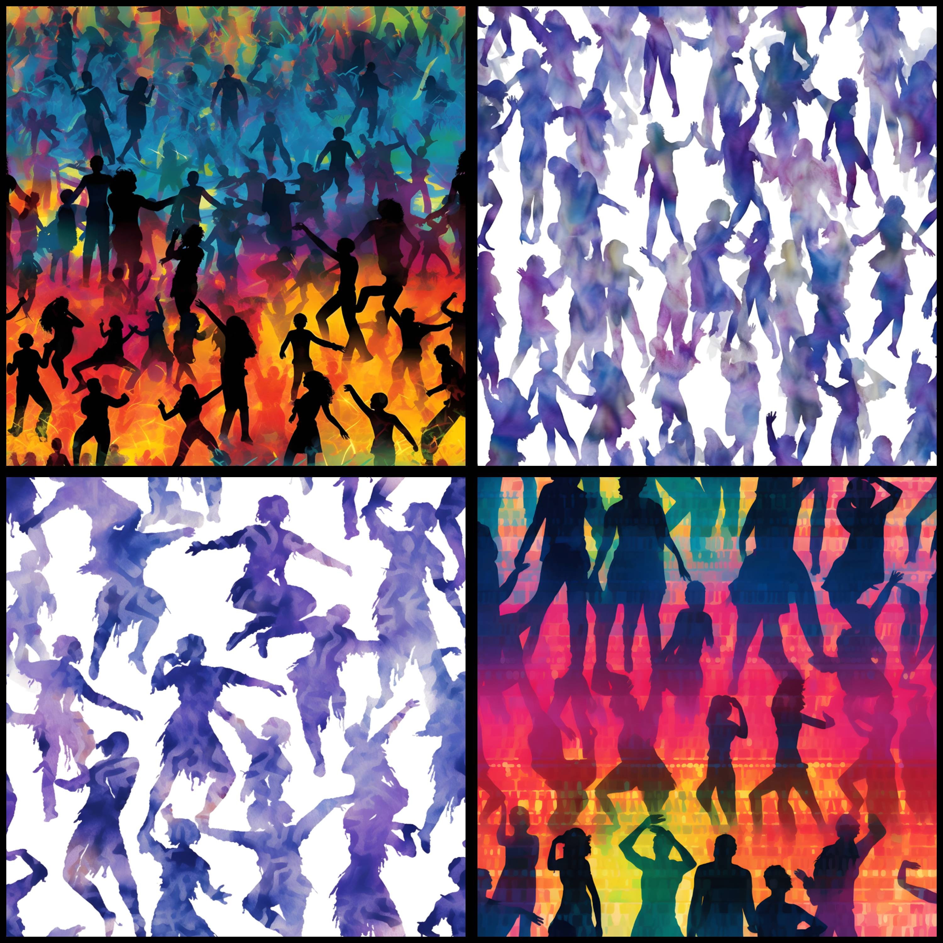 Digital Paper Dancer Pattern Instant Download Seamless Digital ...