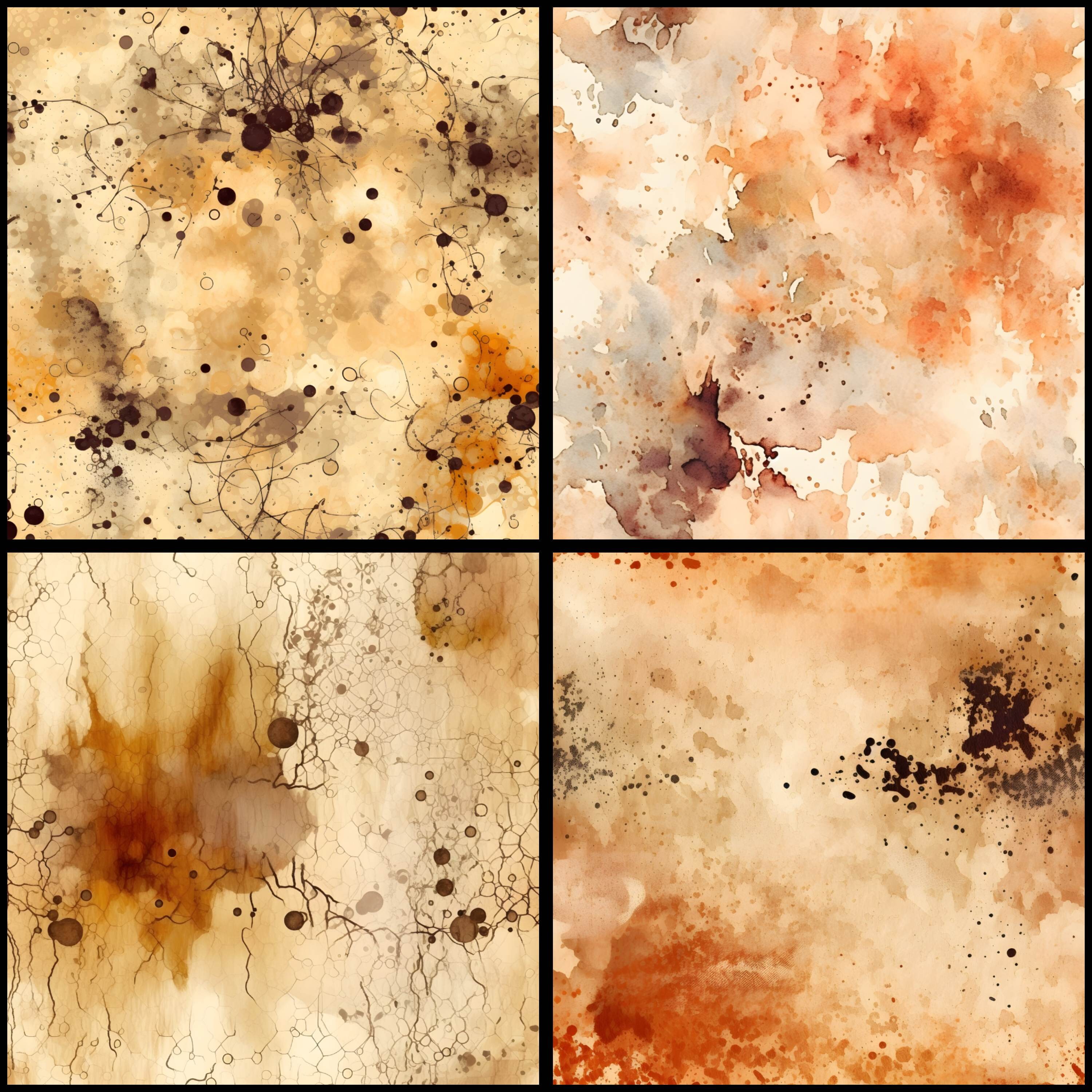 Digital Paper Stained Parchment Pattern Instant Download Seamless ...