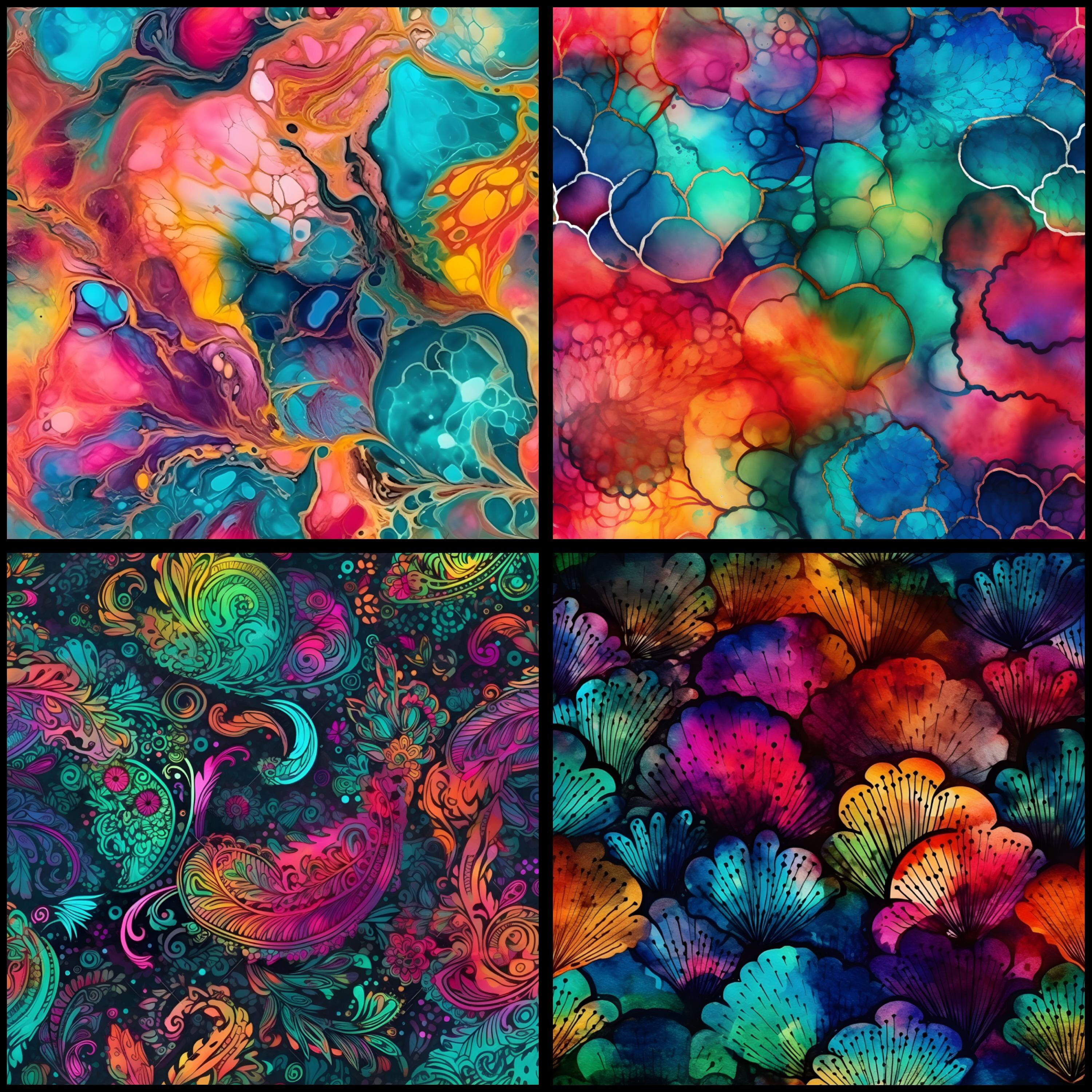 Digital Paper Alcohol Neon Pattern Instant Download Seamless Alcohol ...