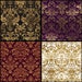 Digital Paper Gold Damask Pattern Instant Download Seamless Digital ...