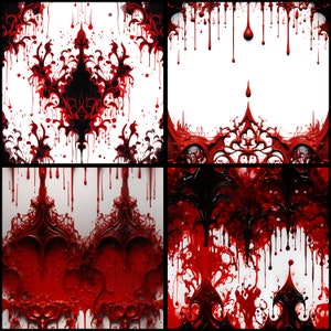 Halloween Digital Paper Blood Pattern Instant Download Seamless Digital ...