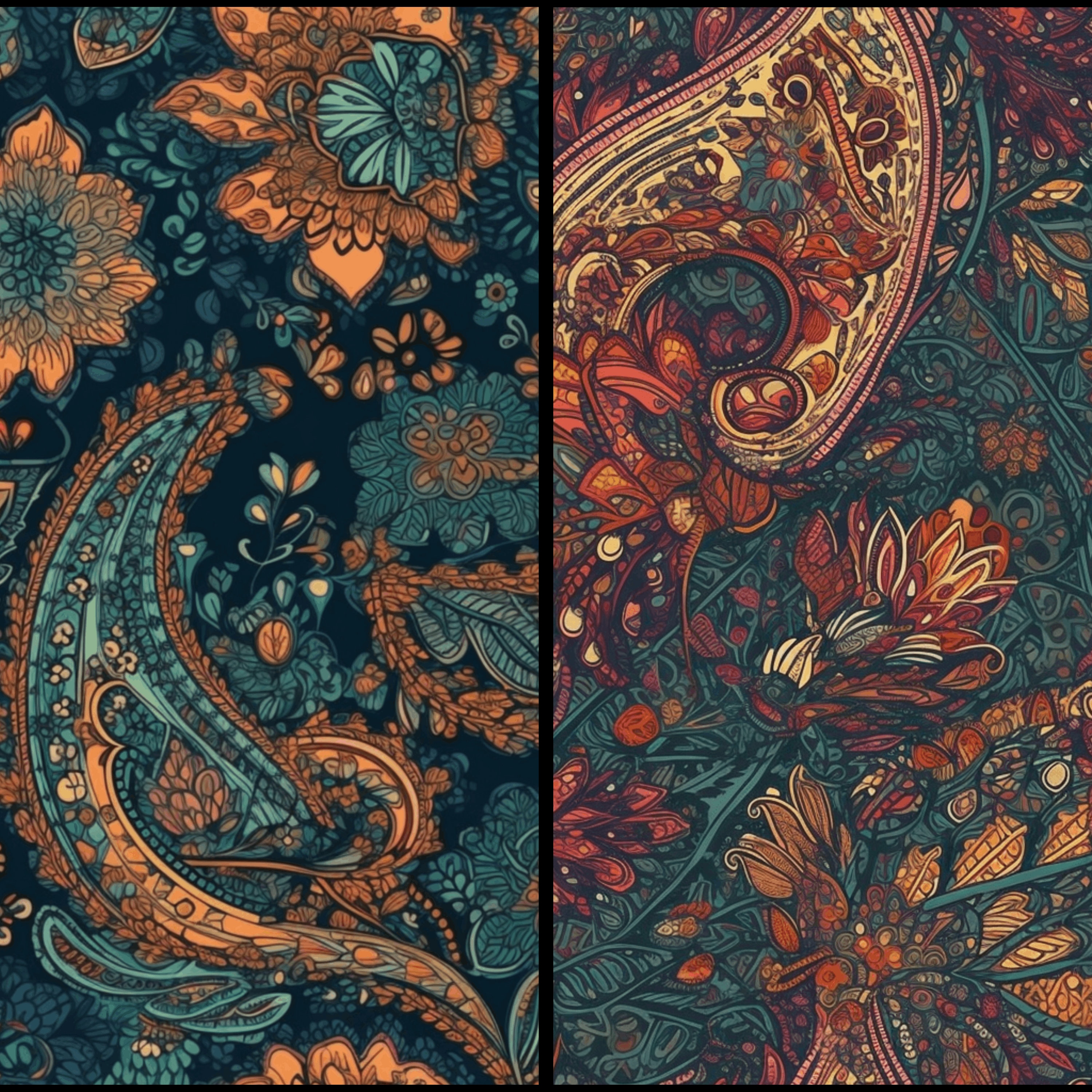 Digital Paper Paisley Pattern Instant Download Seamless Digital Paisley ...