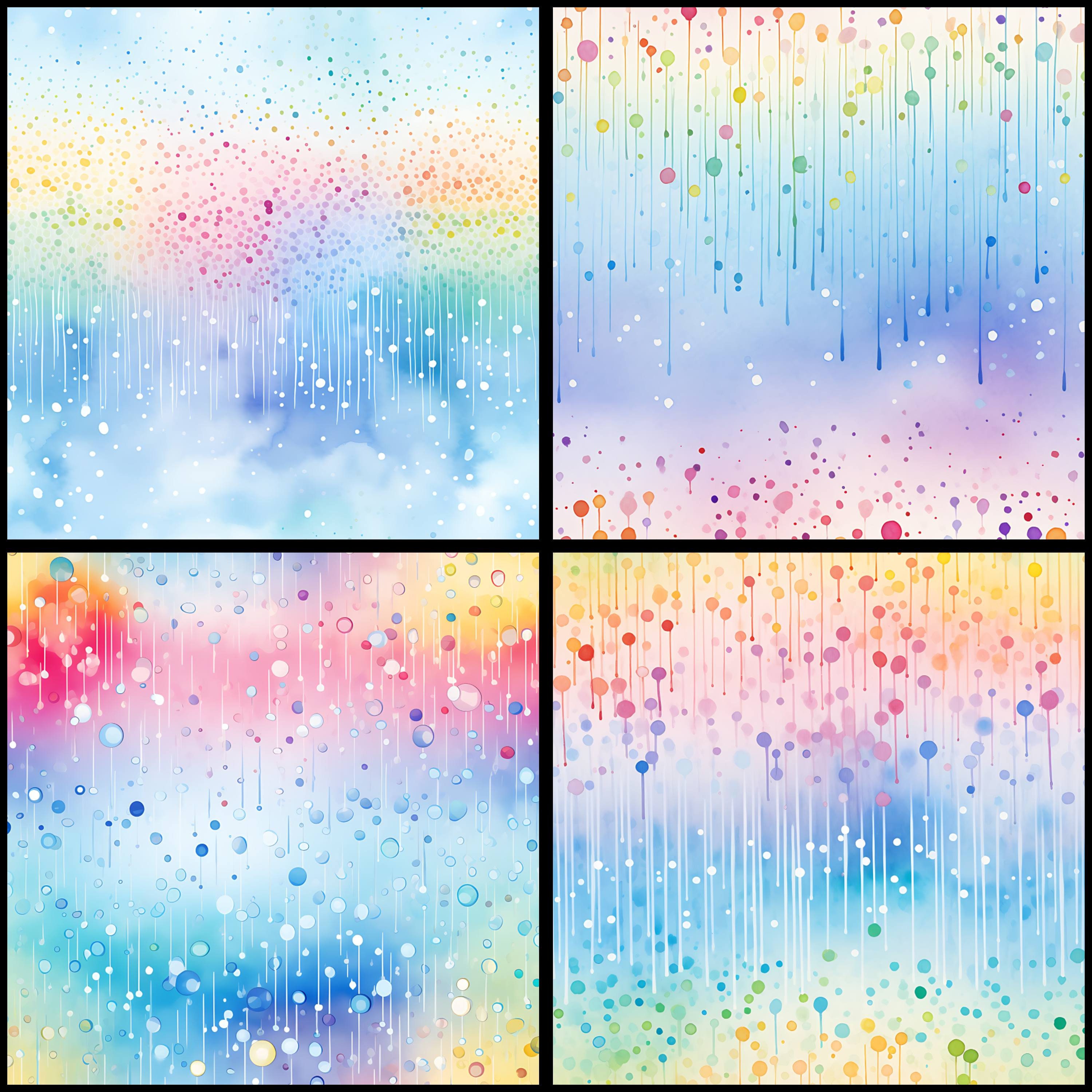 Digital Paper Raindrops Pattern Instant Download Seamless Digital ...