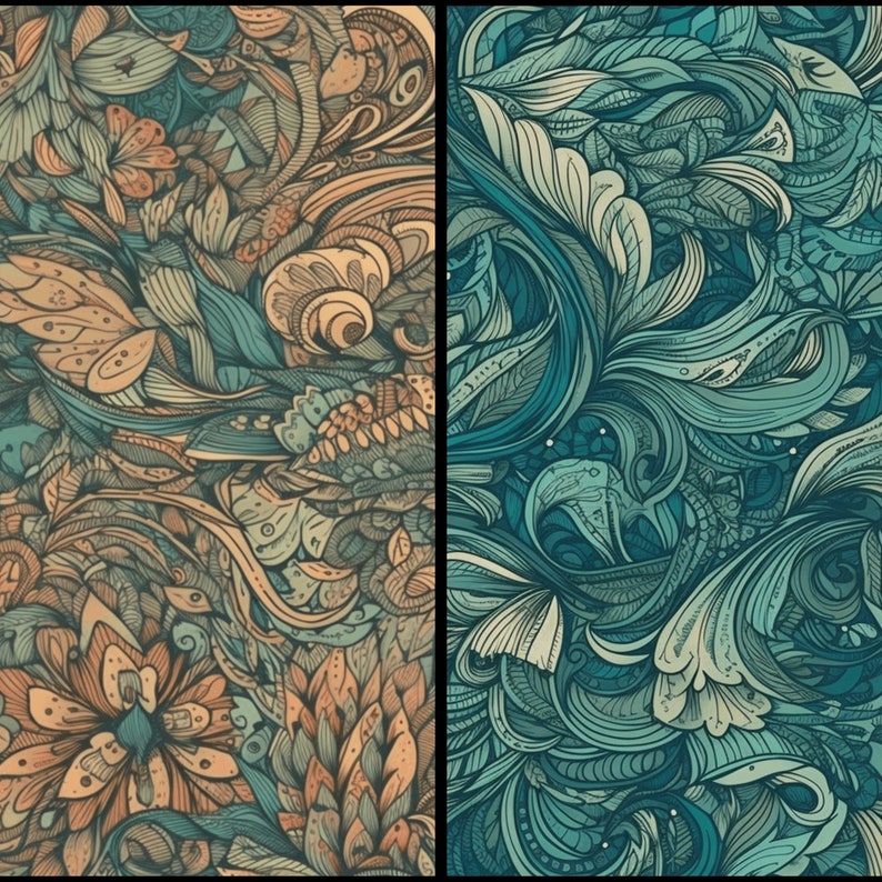 Digital Paper Scribble Pattern Instant Download Seamless Digital ...