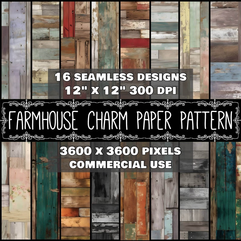 Digital Paper Wood Texture Instant Download Seamless Digital Farmhouse ...