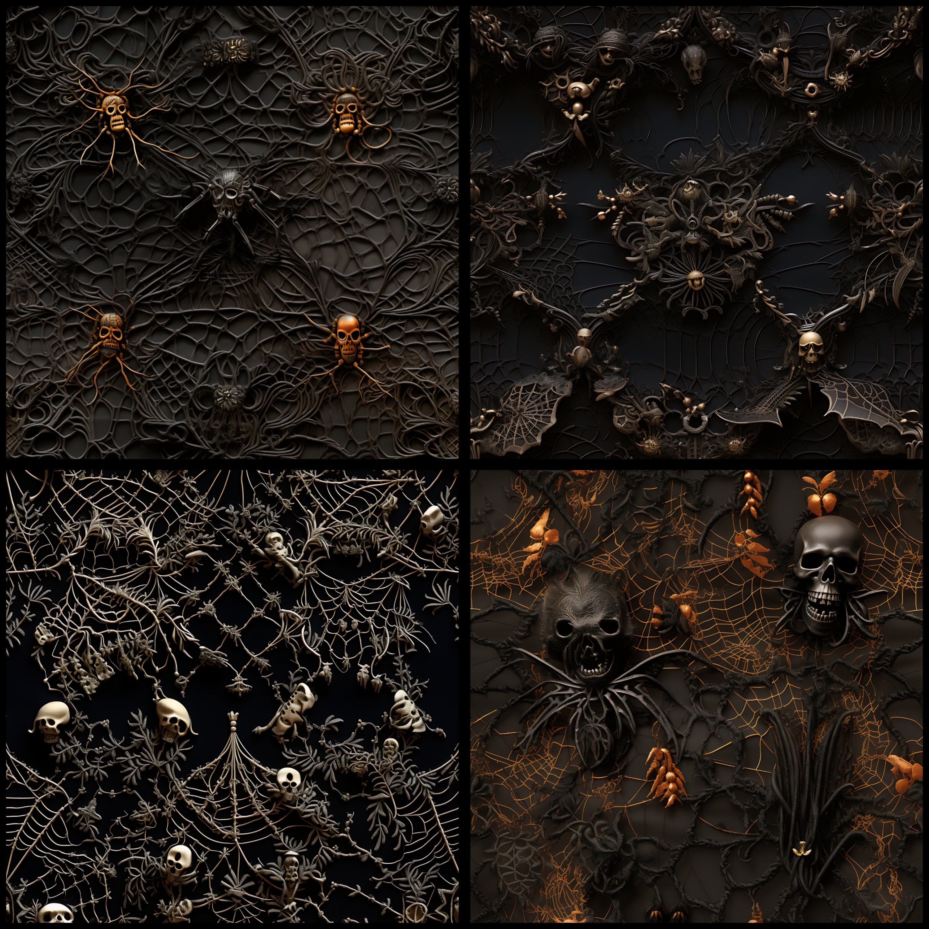 Halloween Digital Paper Lace Pattern Instant Download Seamless Digital ...