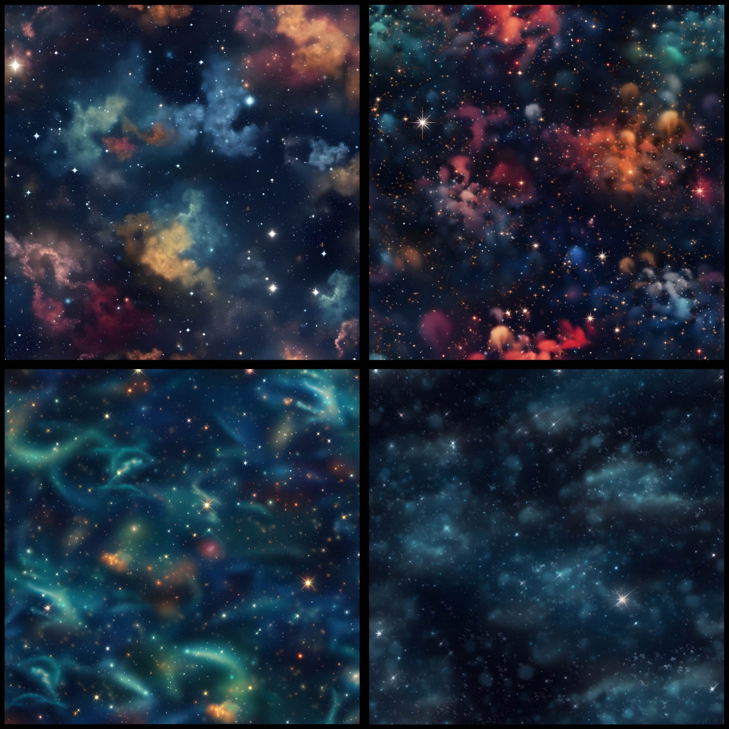 Digital Paper Star Pattern Instant Download Seamless Digital Starry ...