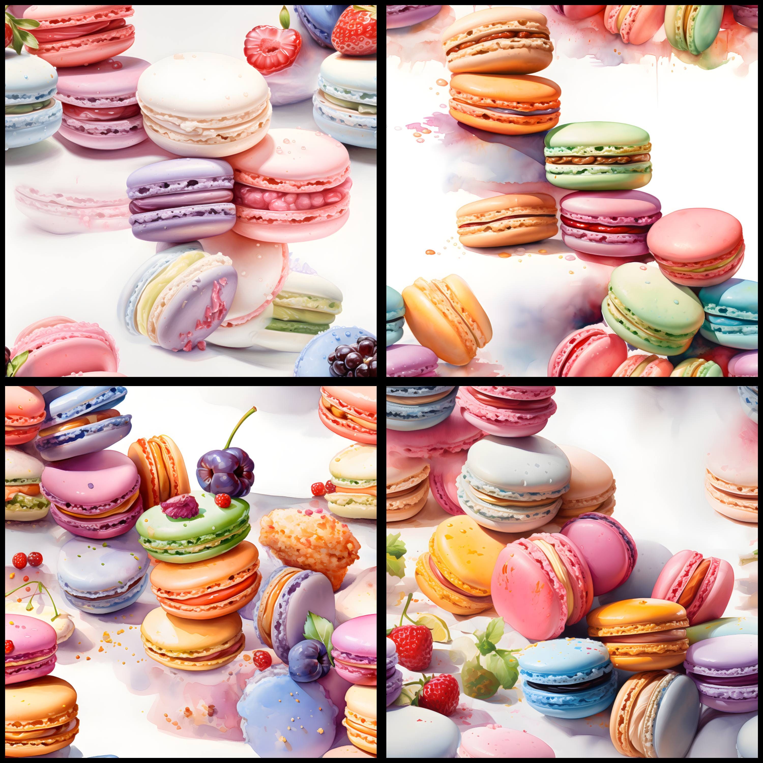 Digital Paper Macaron Pattern Instant Download Seamless Digital ...