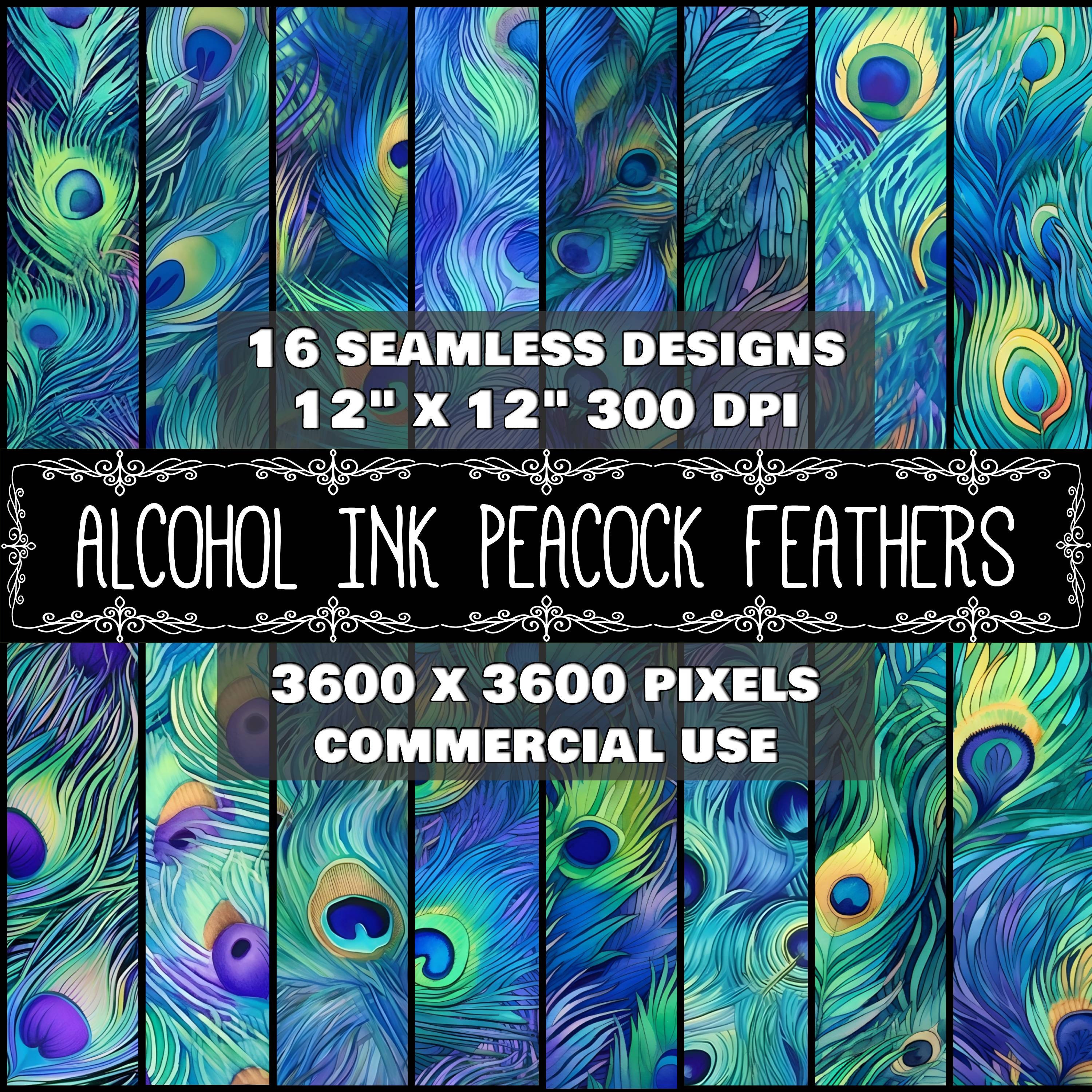 Digital Paper Peacock Feather Pattern Instant Download Seamless Digital ...