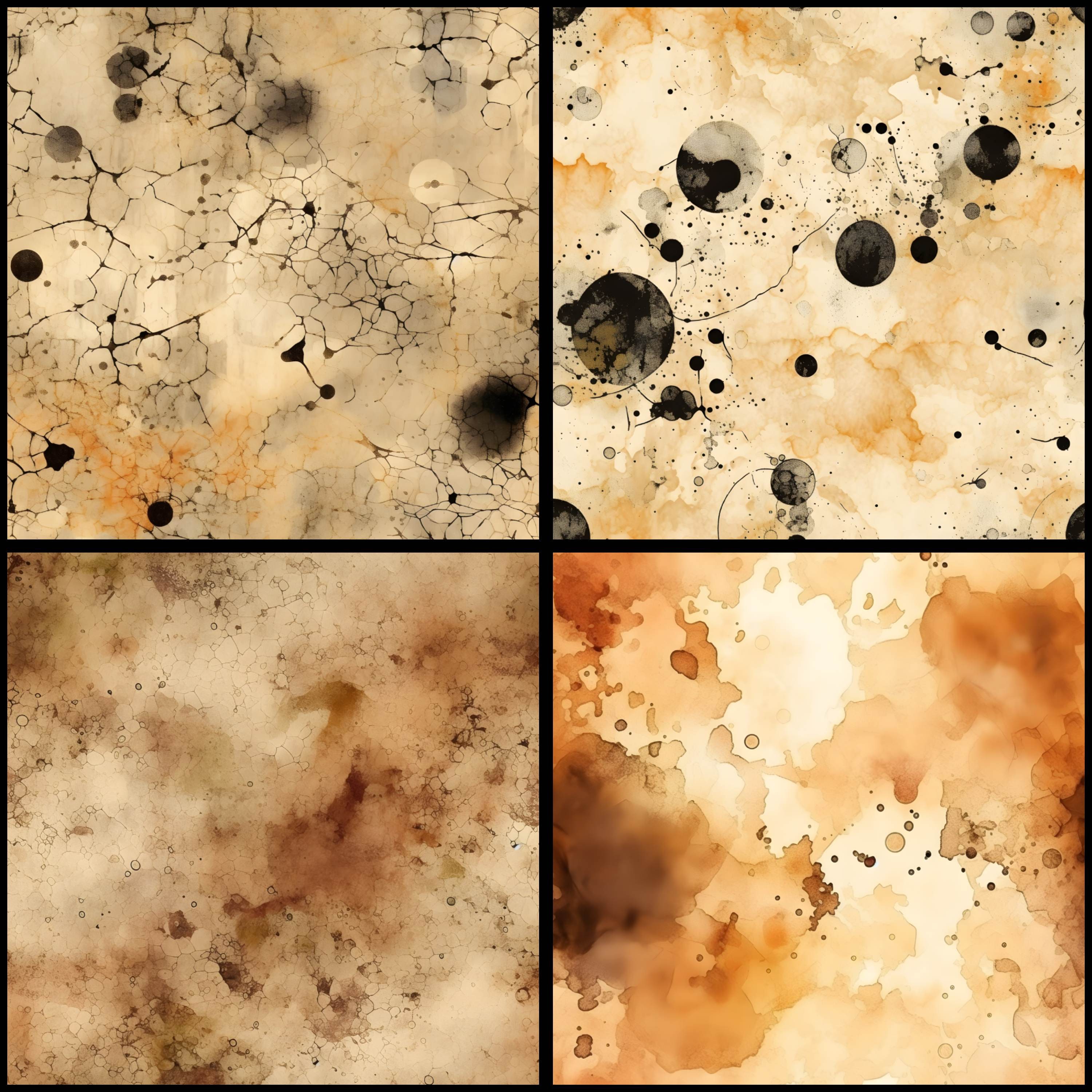 Digital Paper Stained Parchment Pattern Instant Download Seamless ...