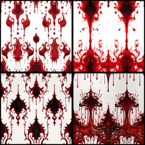 Halloween Digital Paper Blood Pattern Instant Download Seamless Digital ...
