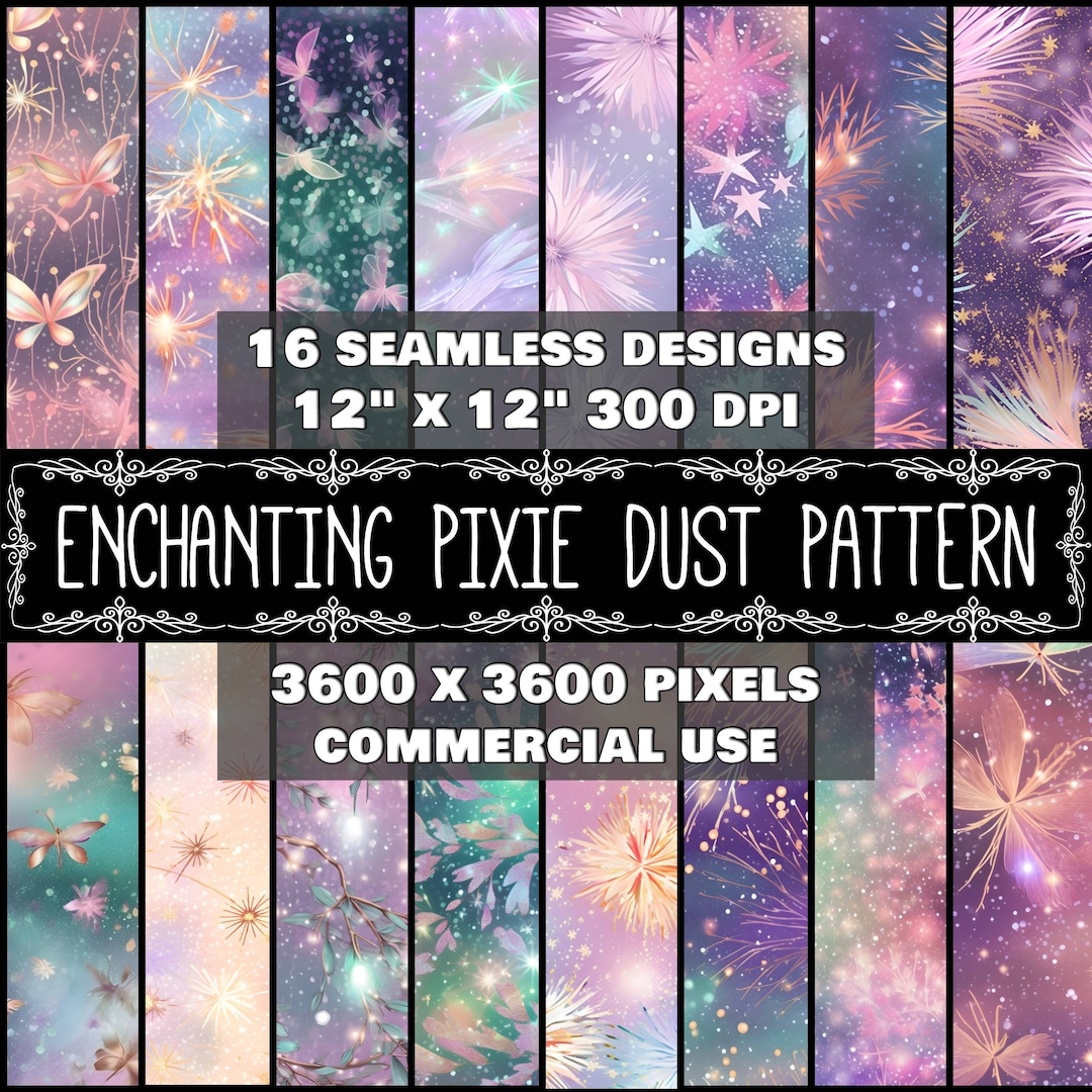 Digital Paper Pixie Dust Pattern Instant Download Seamless Digital ...