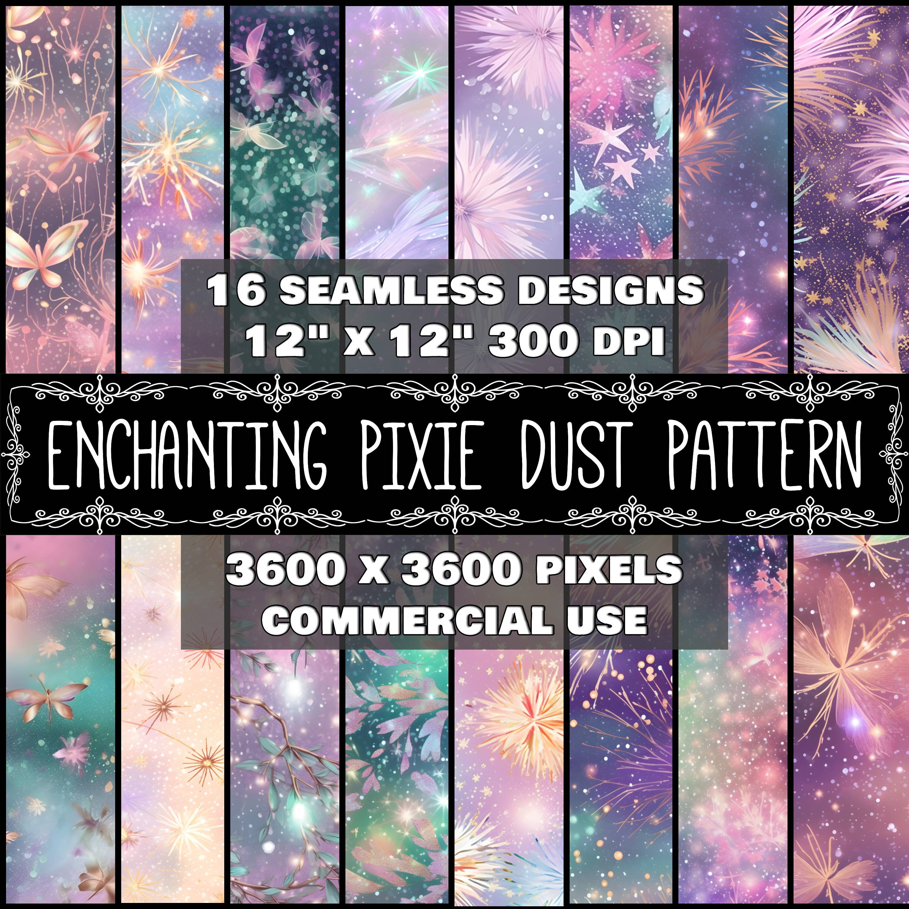 Digital Paper Pixie Dust Pattern Instant Download Seamless Digital Enchanting Pixie Design ...