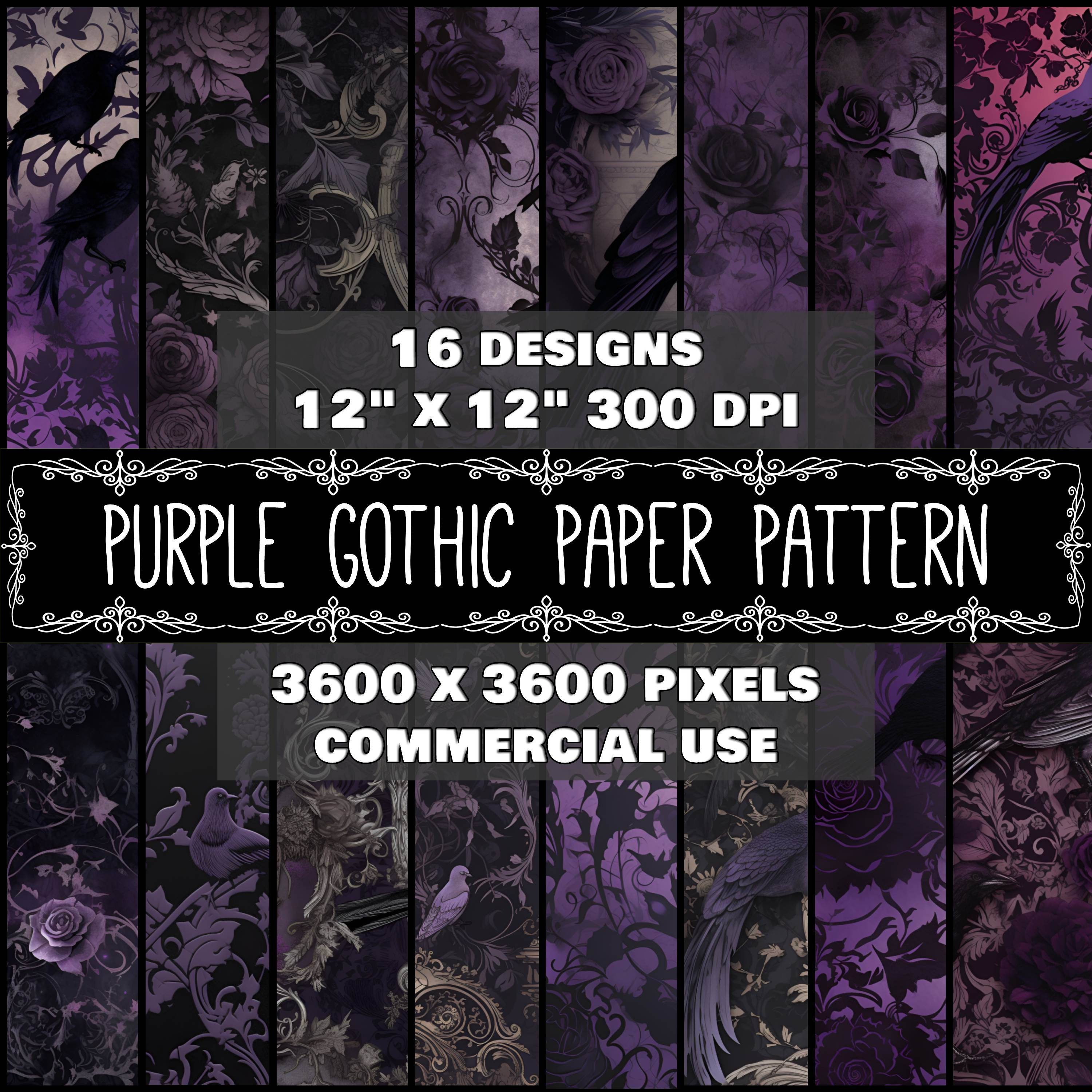 Digital Paper Gothic Pattern Instant Download Digital Raven Design ...