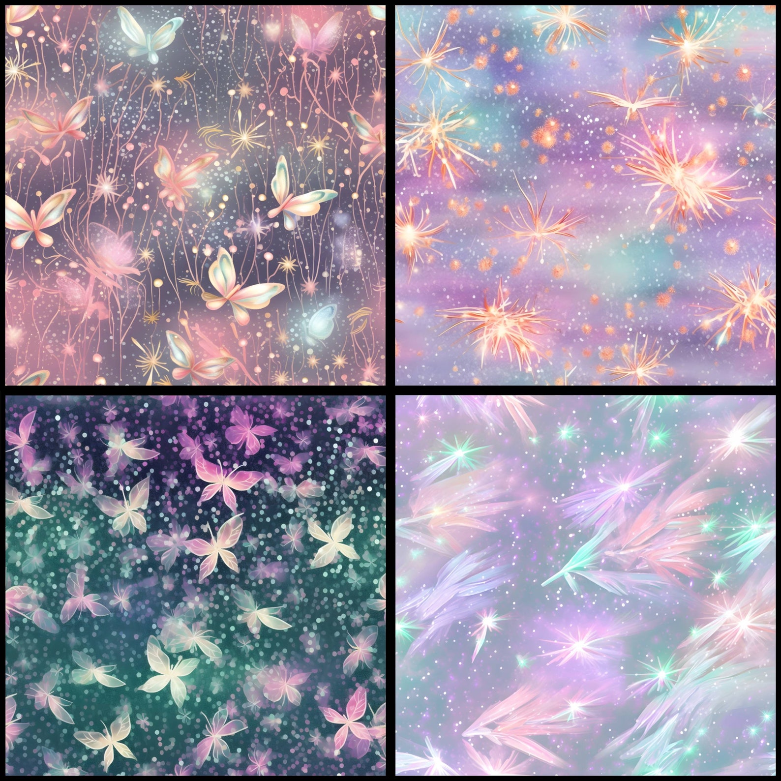 Digital Paper Pixie Dust Pattern Instant Download Seamless Digital ...