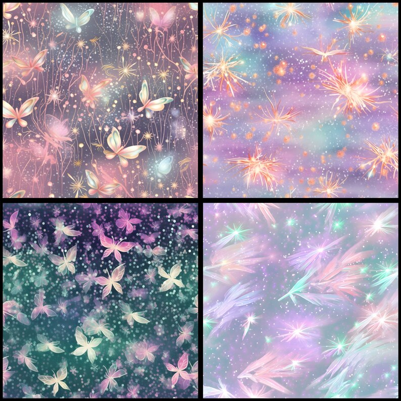 Digital Paper Pixie Dust Pattern Instant Download Seamless Digital ...