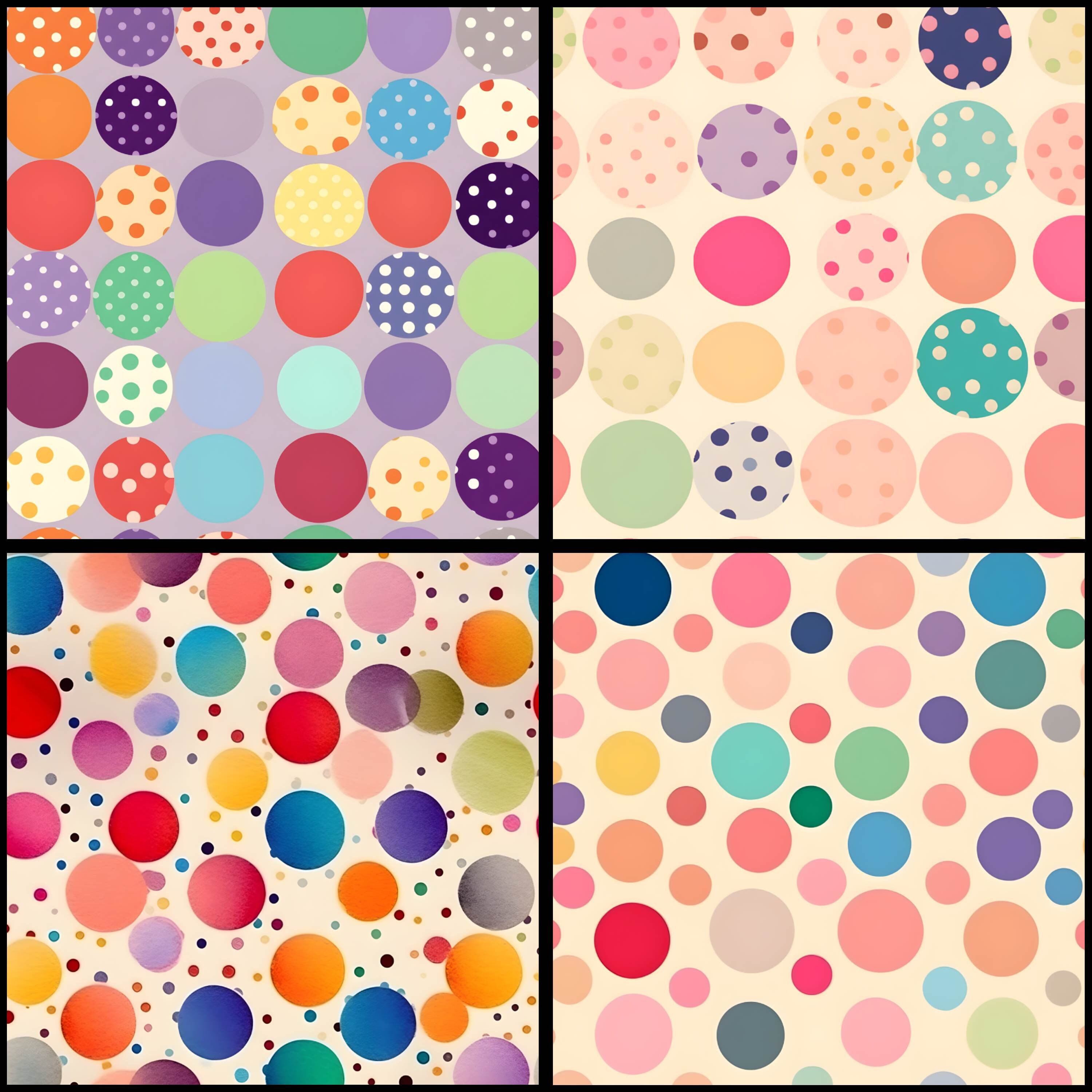 Digital Paper Polka Dot Pattern Instant Download Seamless Digital ...