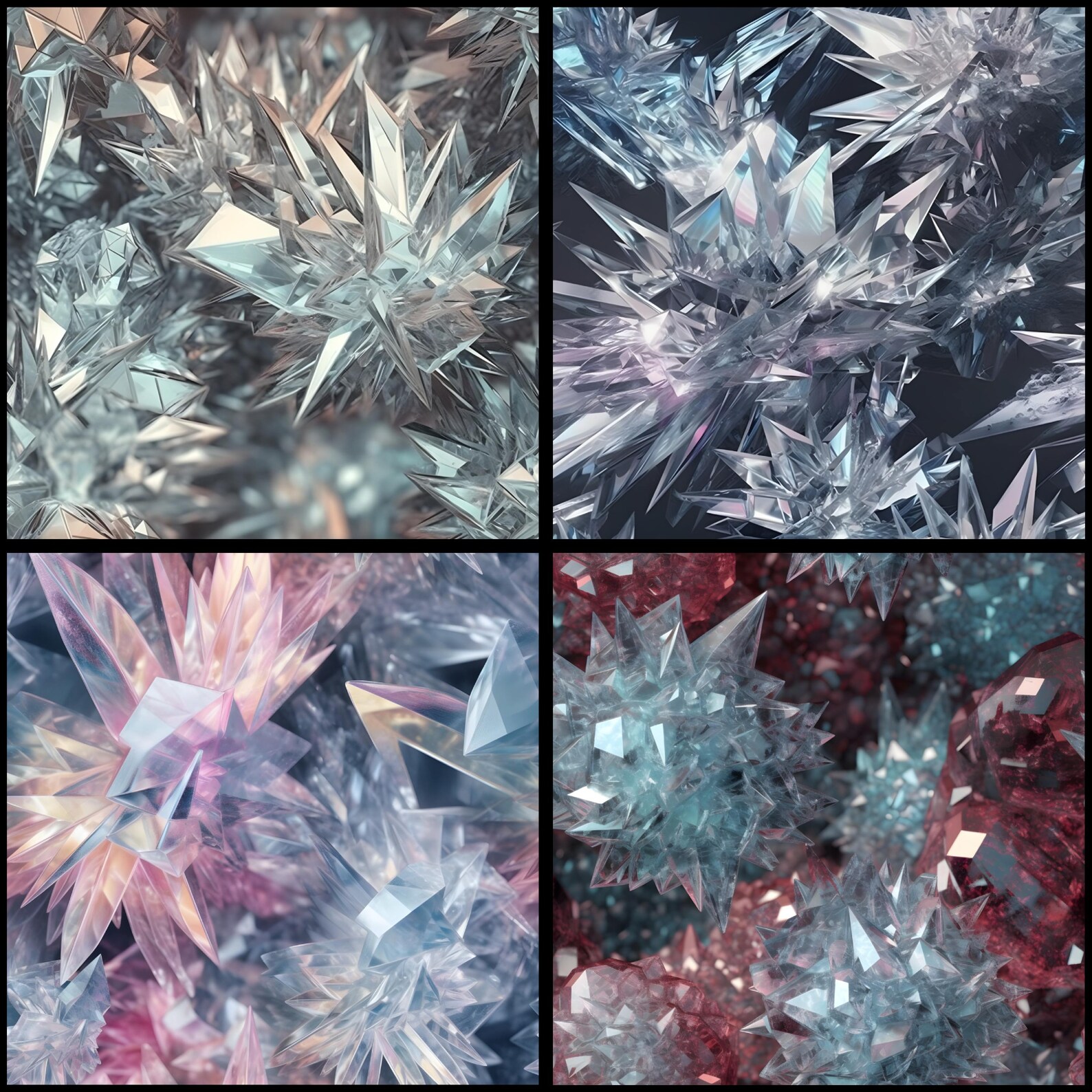 Digital Paper Ice Crystal Pattern Instant Download Seamless Digital Ice ...